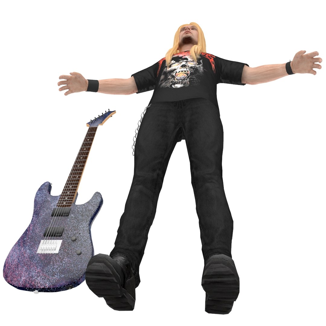 Guitar Player 3D Model - TurboSquid 1304767