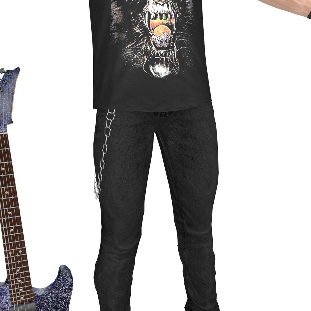 Guitar Player 3D Model - TurboSquid 1304767
