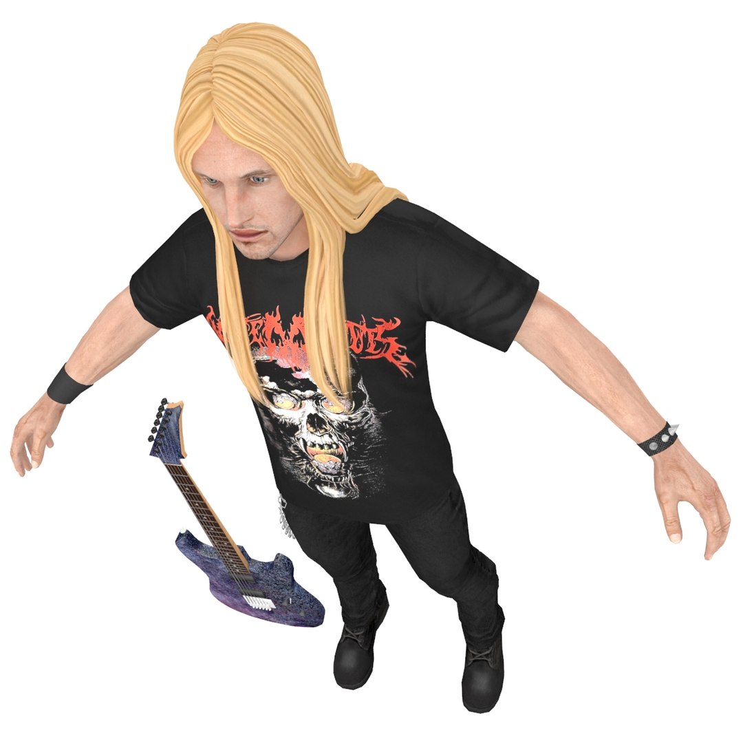 Guitar Player 3D Model - TurboSquid 1304767