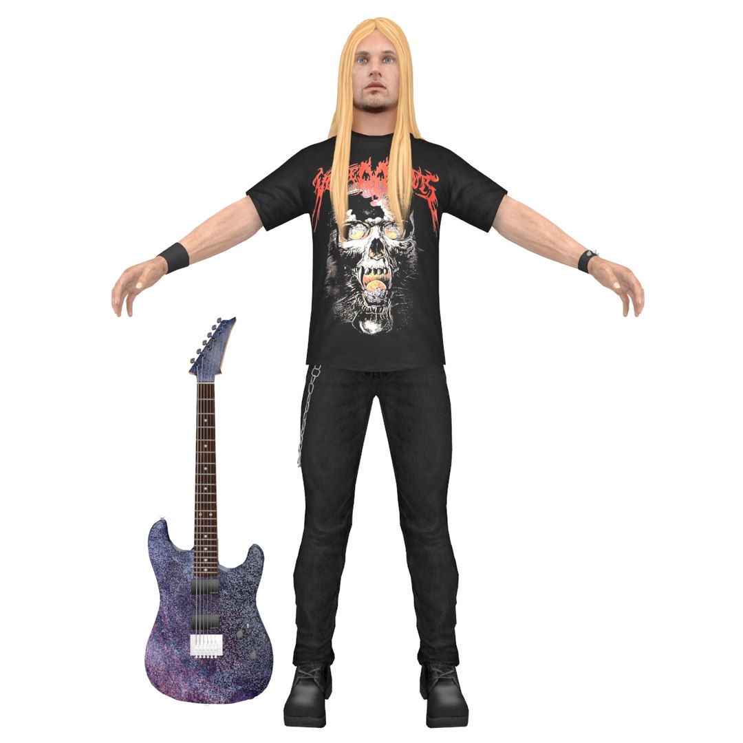 Guitar Player 3D Model - TurboSquid 1304767