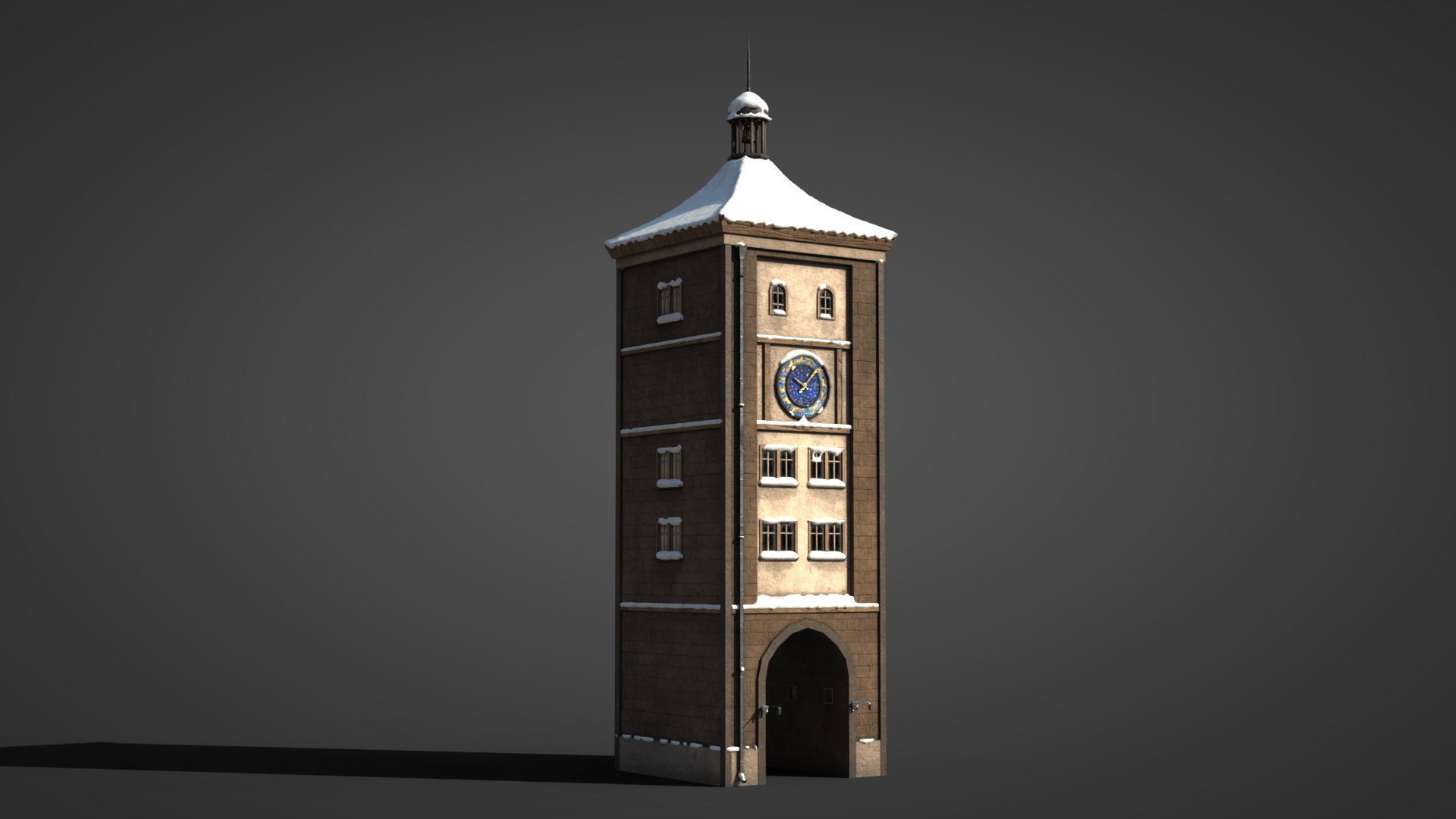 German Clock Tower 3D Model - TurboSquid 2060709
