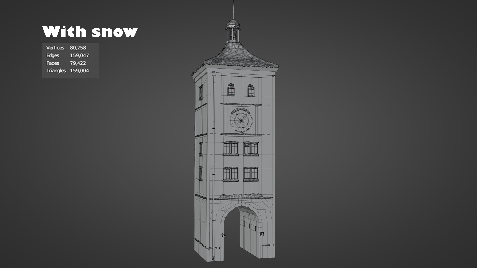 German Clock Tower 3D Model - TurboSquid 2060709