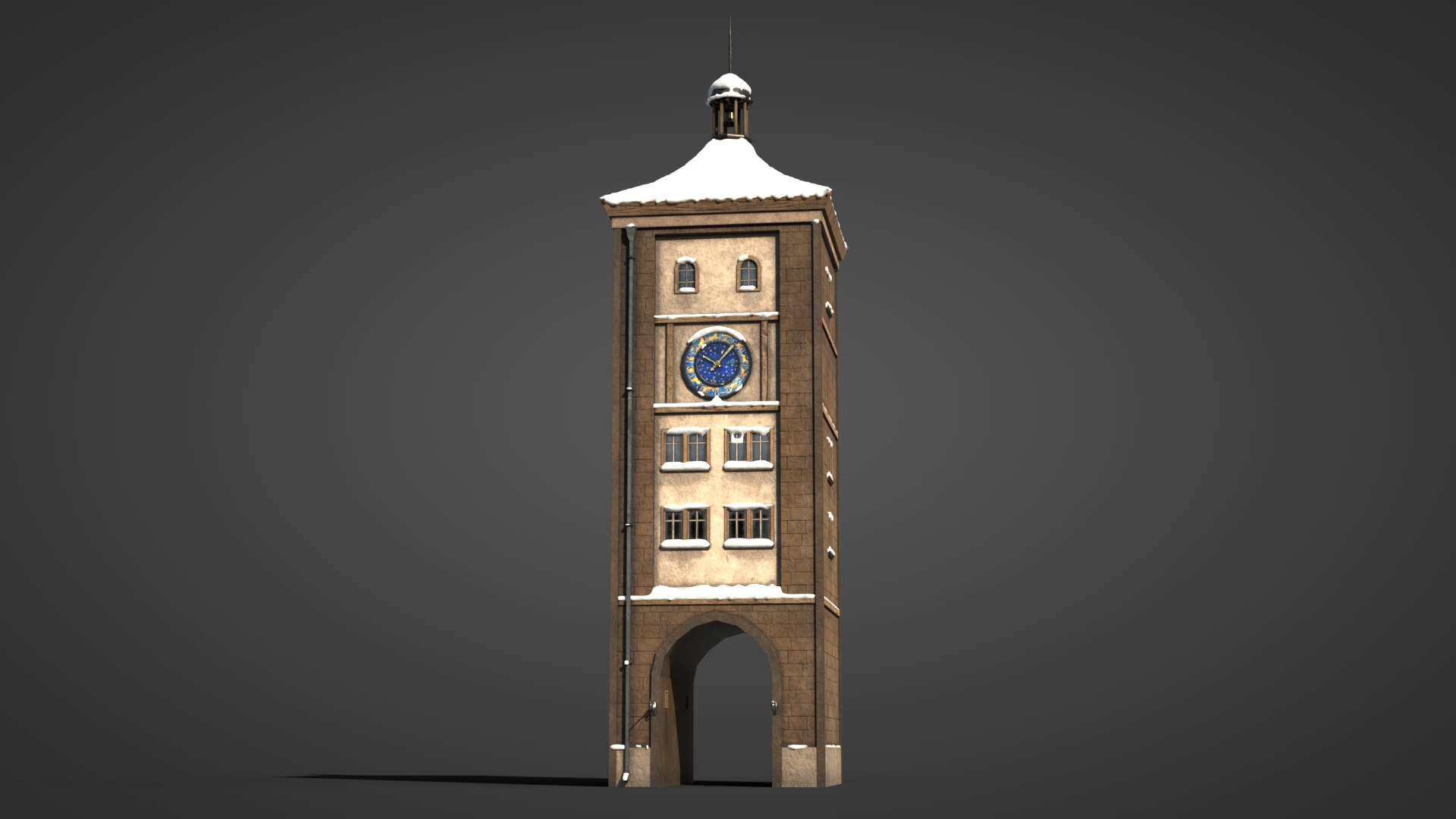 German Clock Tower 3D Model - TurboSquid 2060709