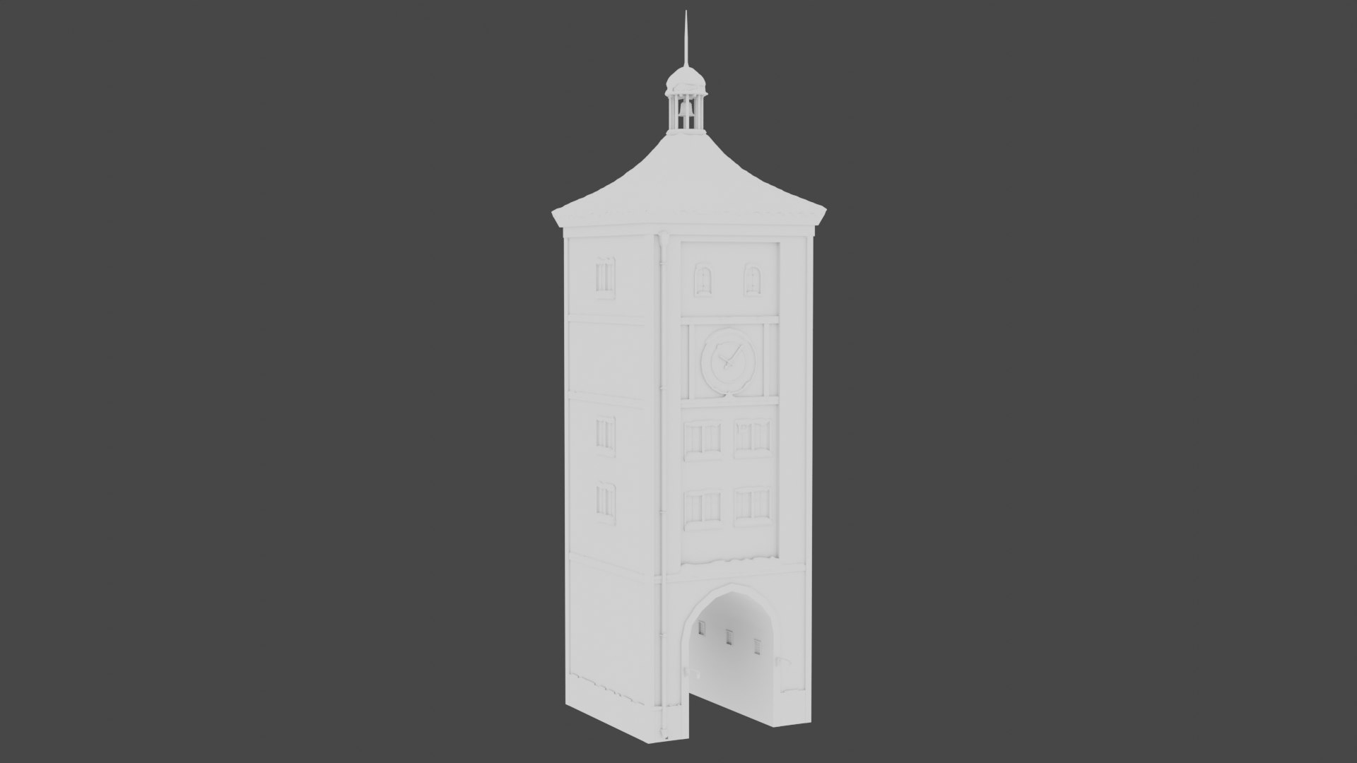 German Clock Tower 3D Model - TurboSquid 2060709
