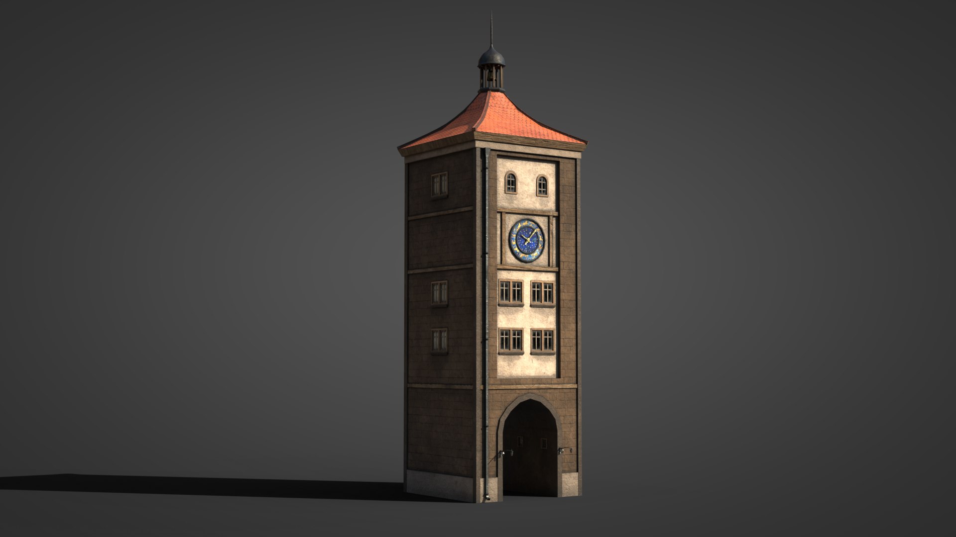 German Clock Tower 3D Model - TurboSquid 2060709