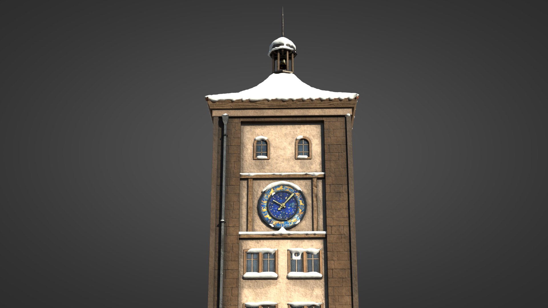 German Clock Tower 3D Model - TurboSquid 2060709