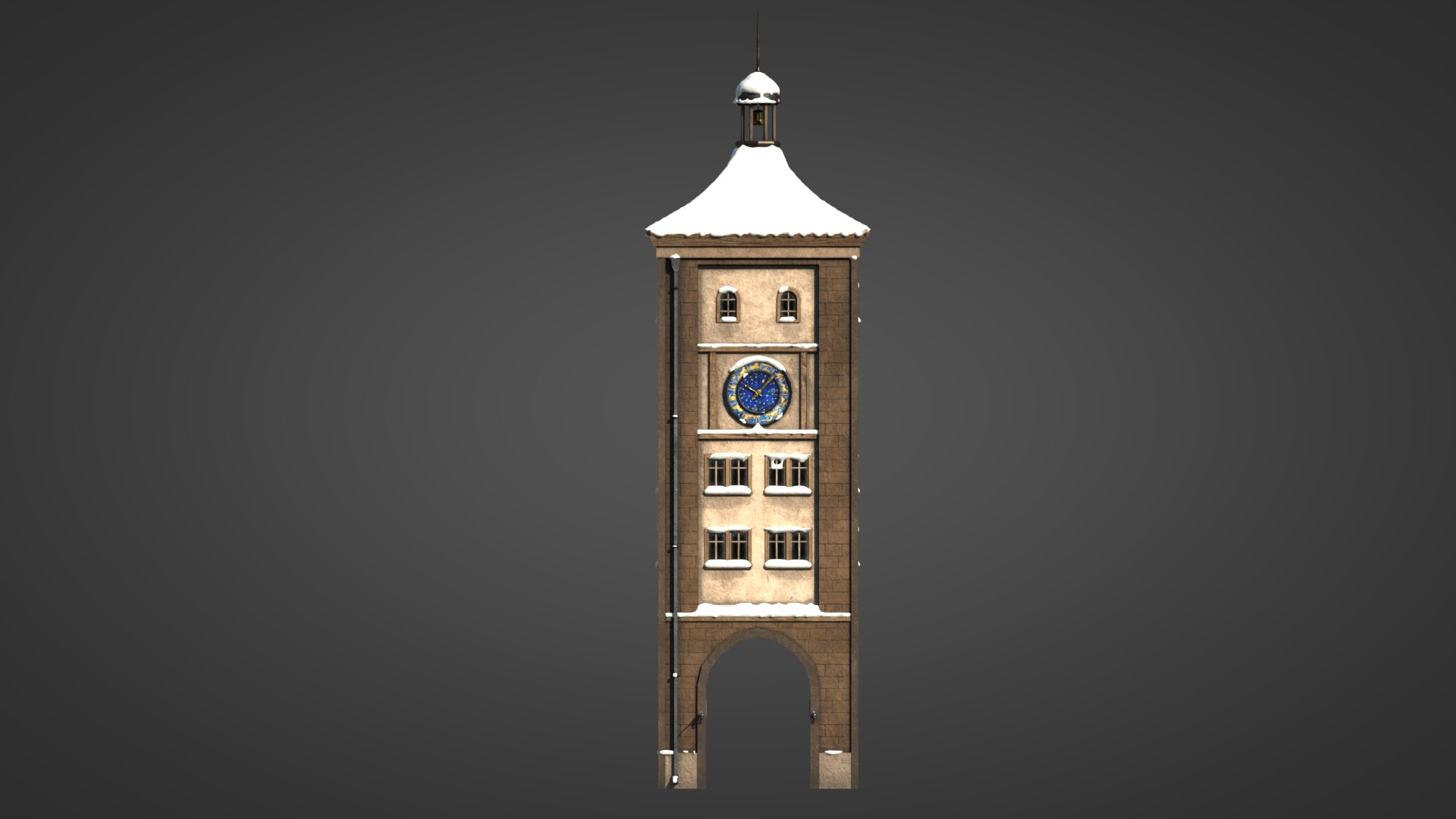 German Clock Tower 3D Model - TurboSquid 2060709