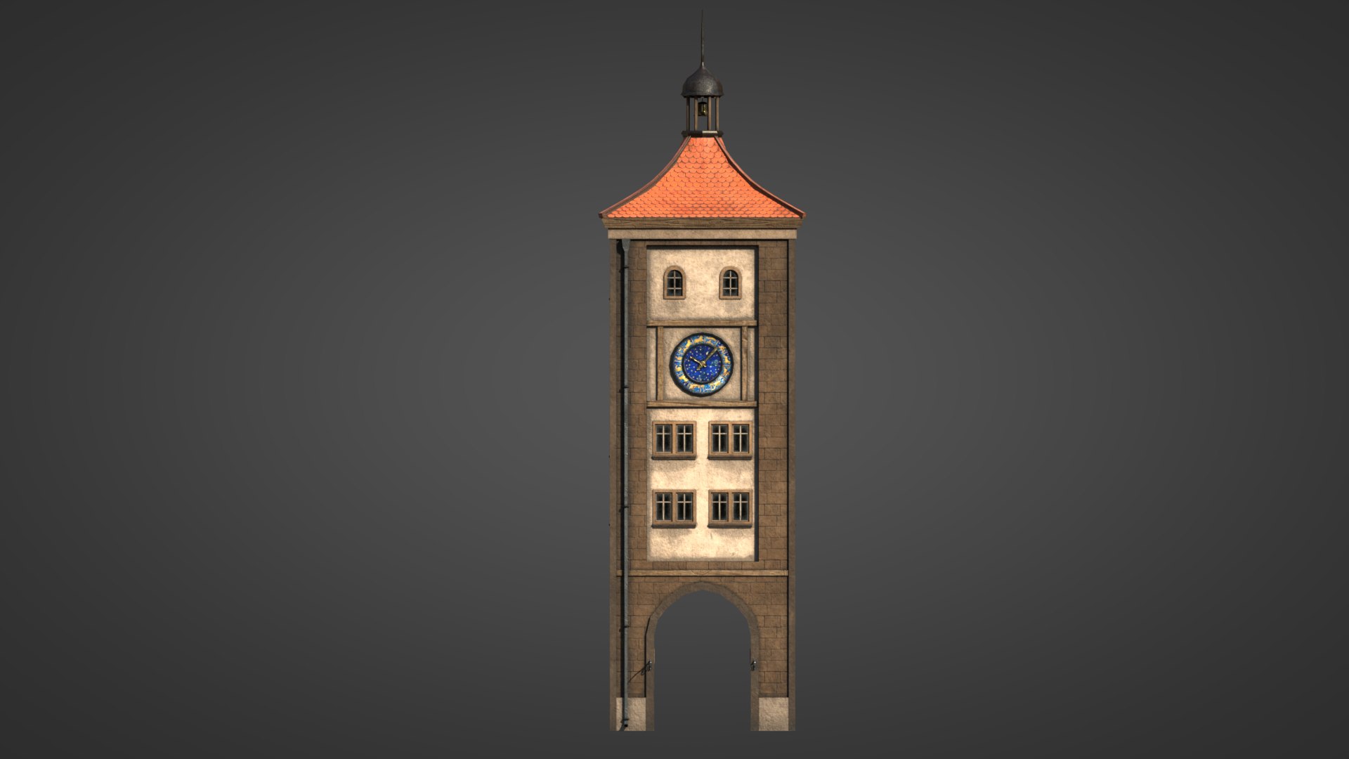 German Clock Tower 3D Model - TurboSquid 2060709