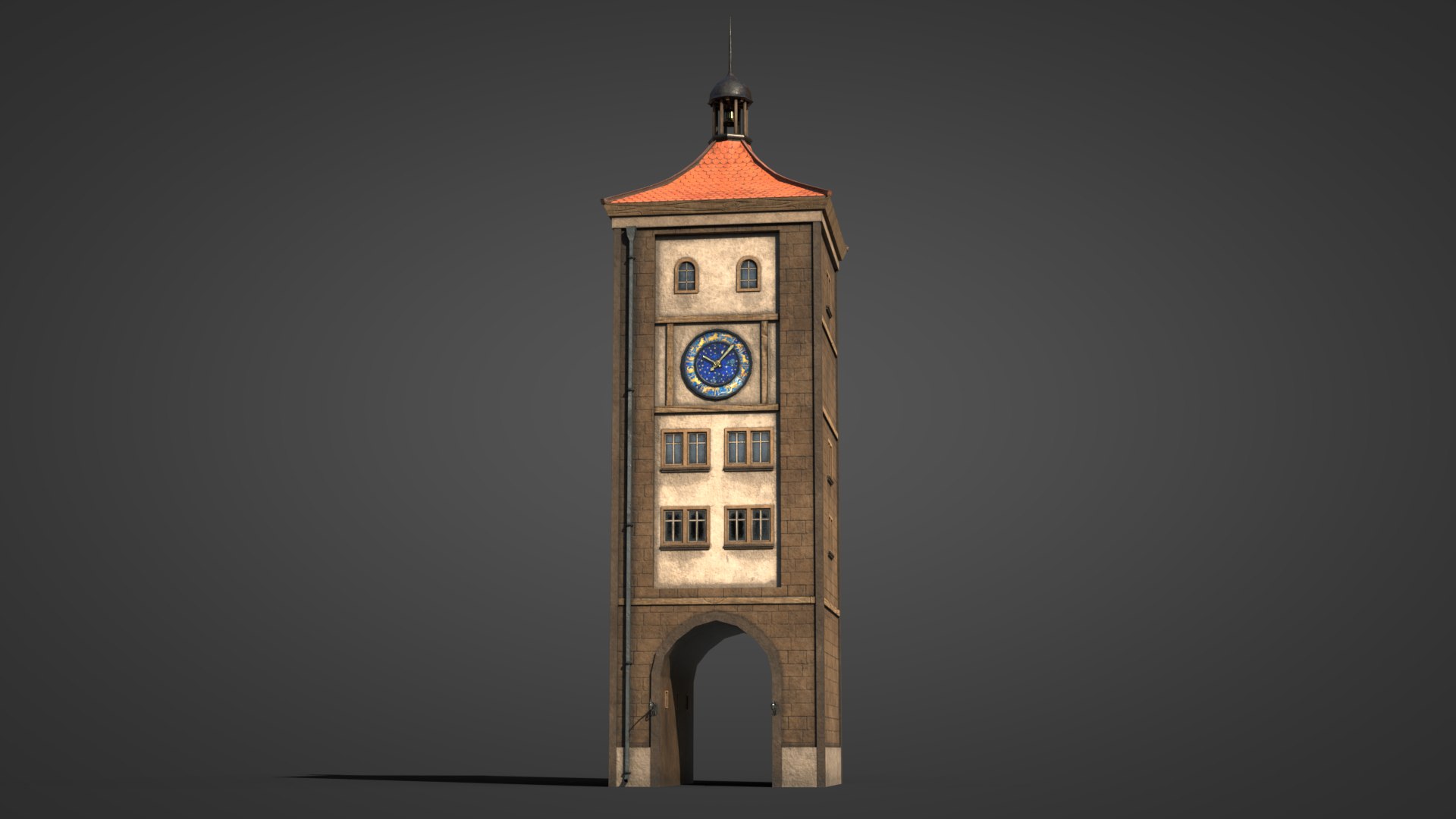 German Clock Tower 3D Model - TurboSquid 2060709