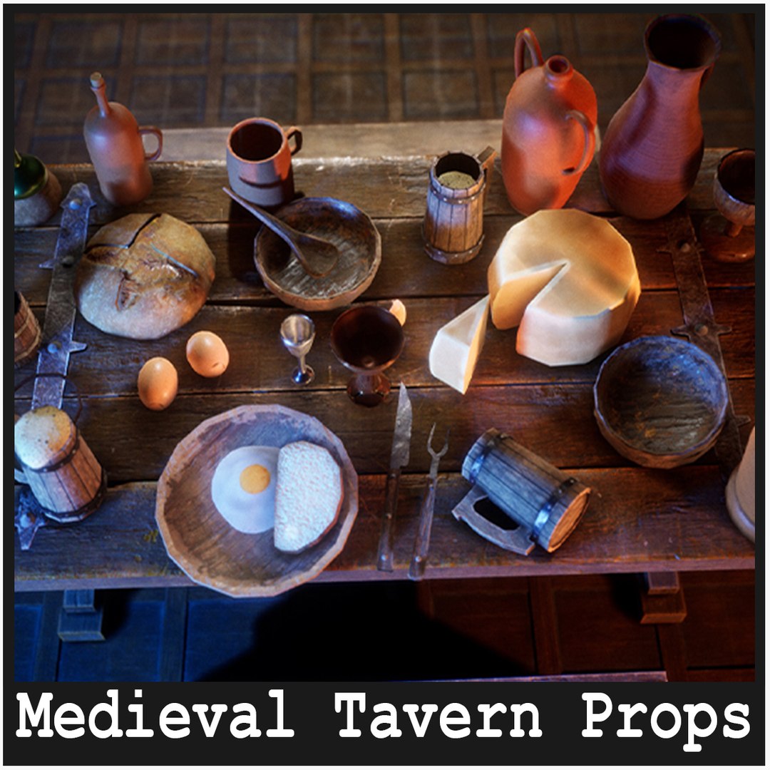 3D Medieval Tavern Props 25 Assets - TurboSquid 1984095