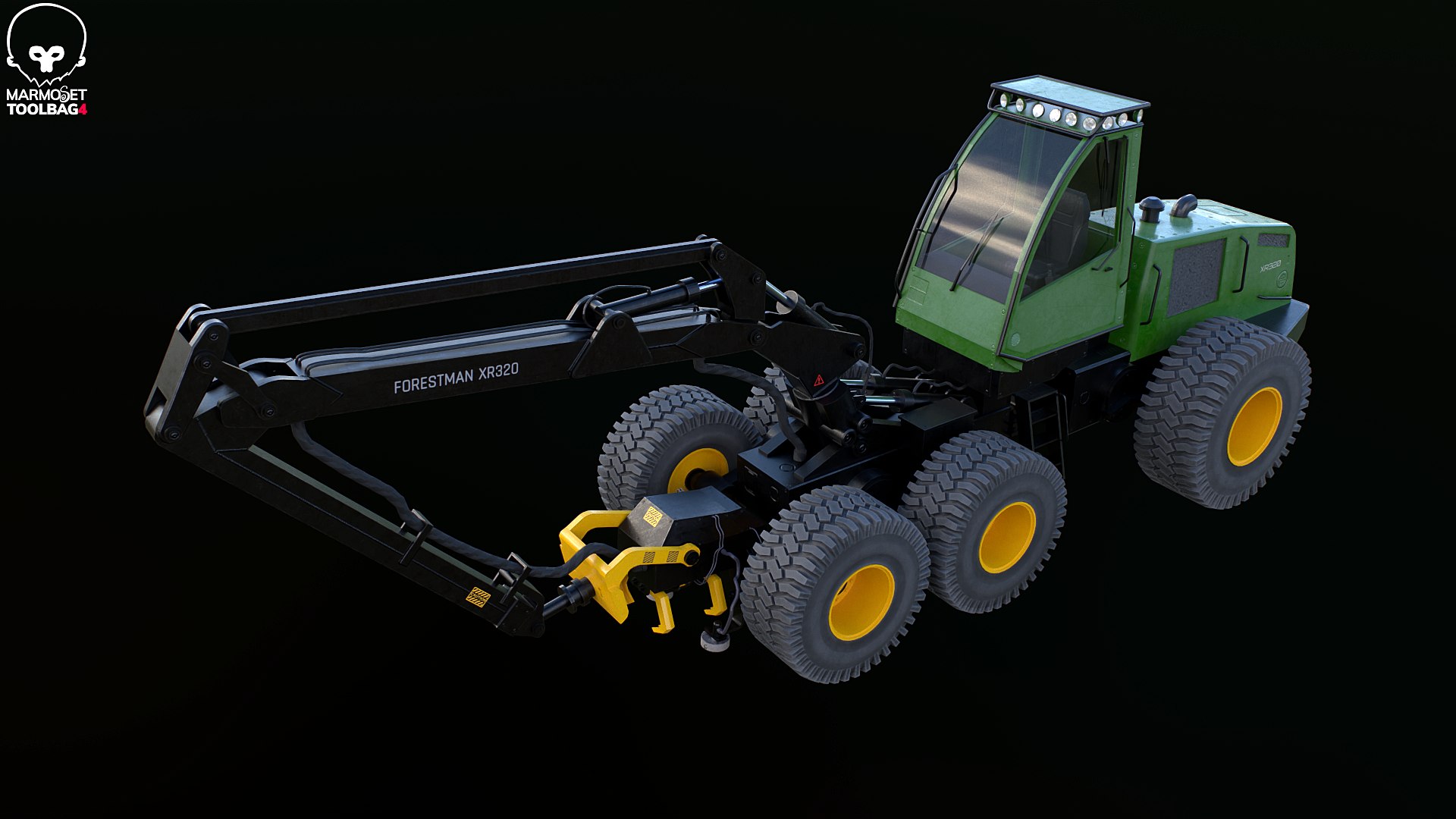 3D Generic Modern Forestry Harvester Model - TurboSquid 2110578