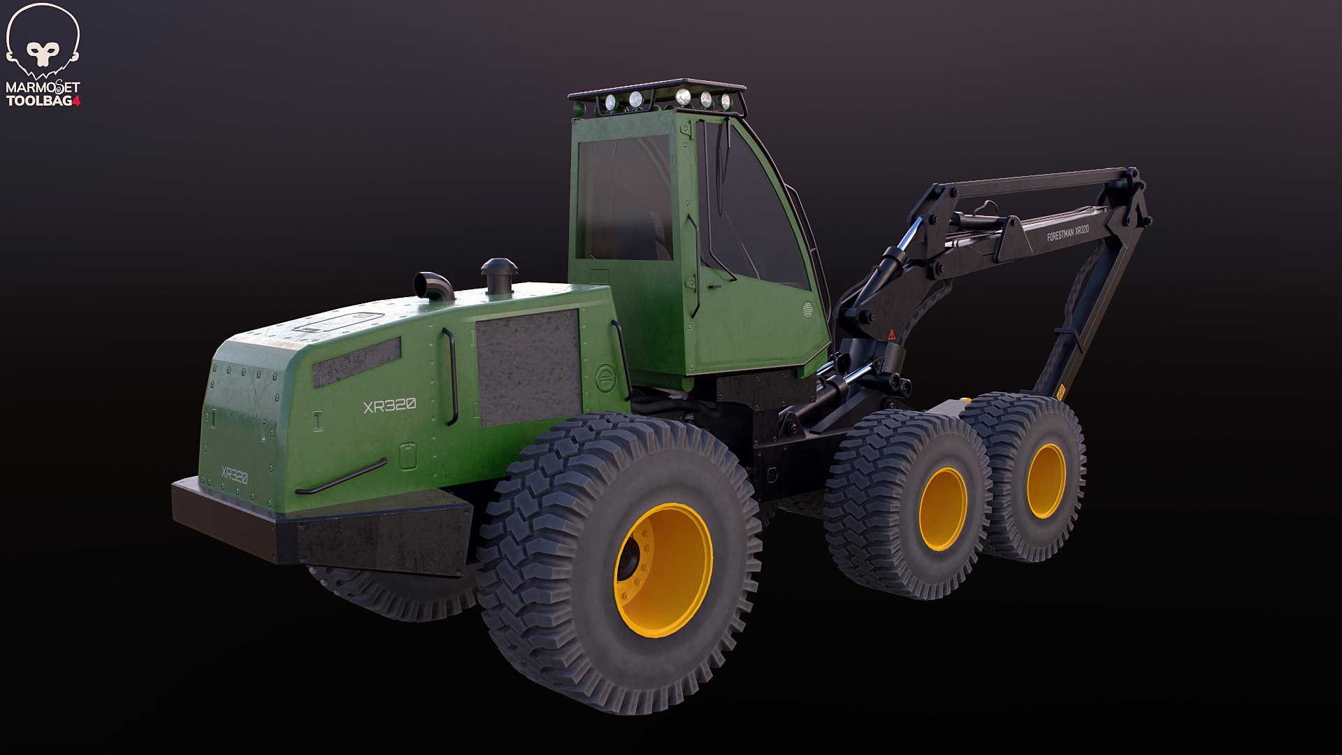3D Generic Modern Forestry Harvester Model - TurboSquid 2110578
