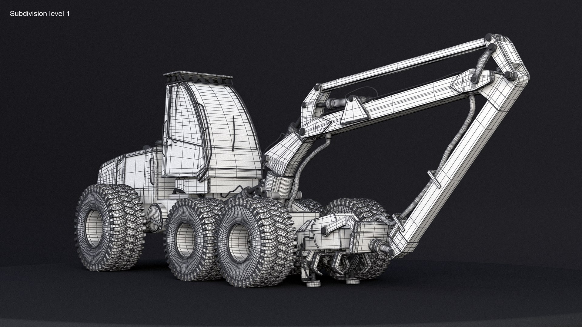 3D Generic Modern Forestry Harvester Model - TurboSquid 2110578