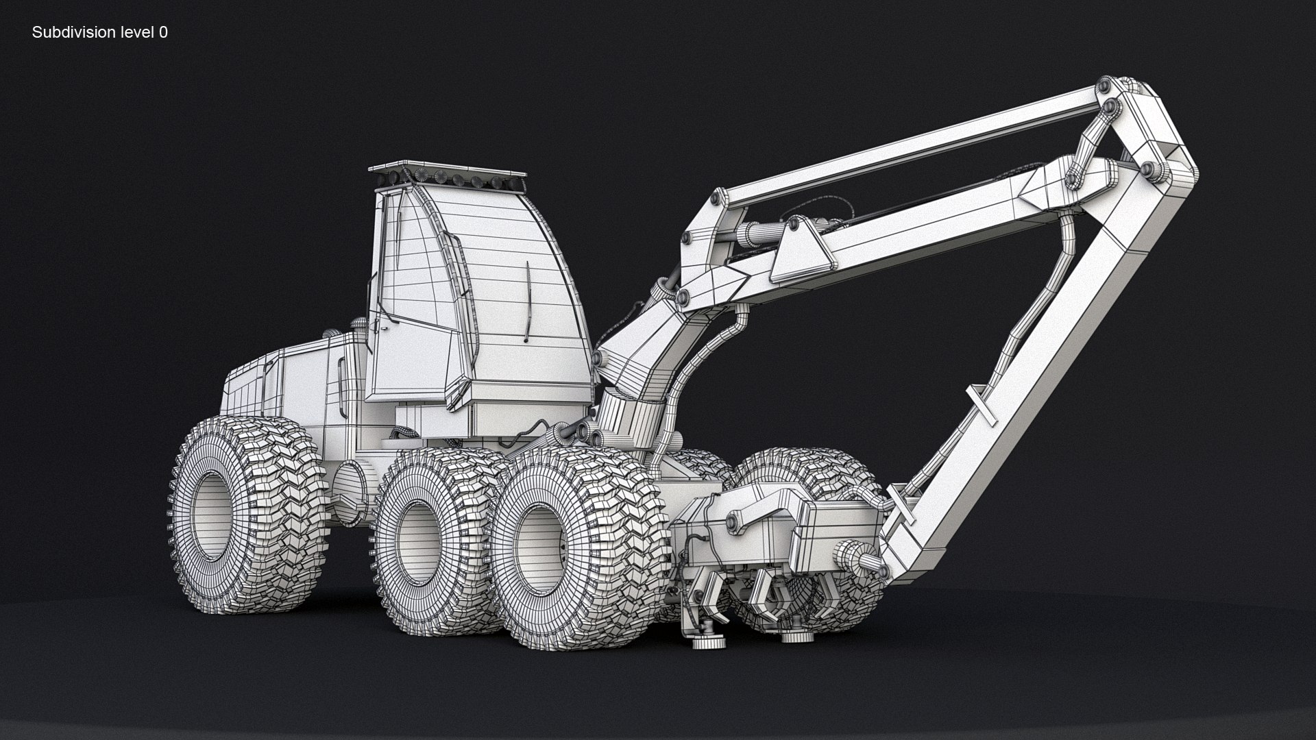 3D Generic Modern Forestry Harvester Model - TurboSquid 2110578