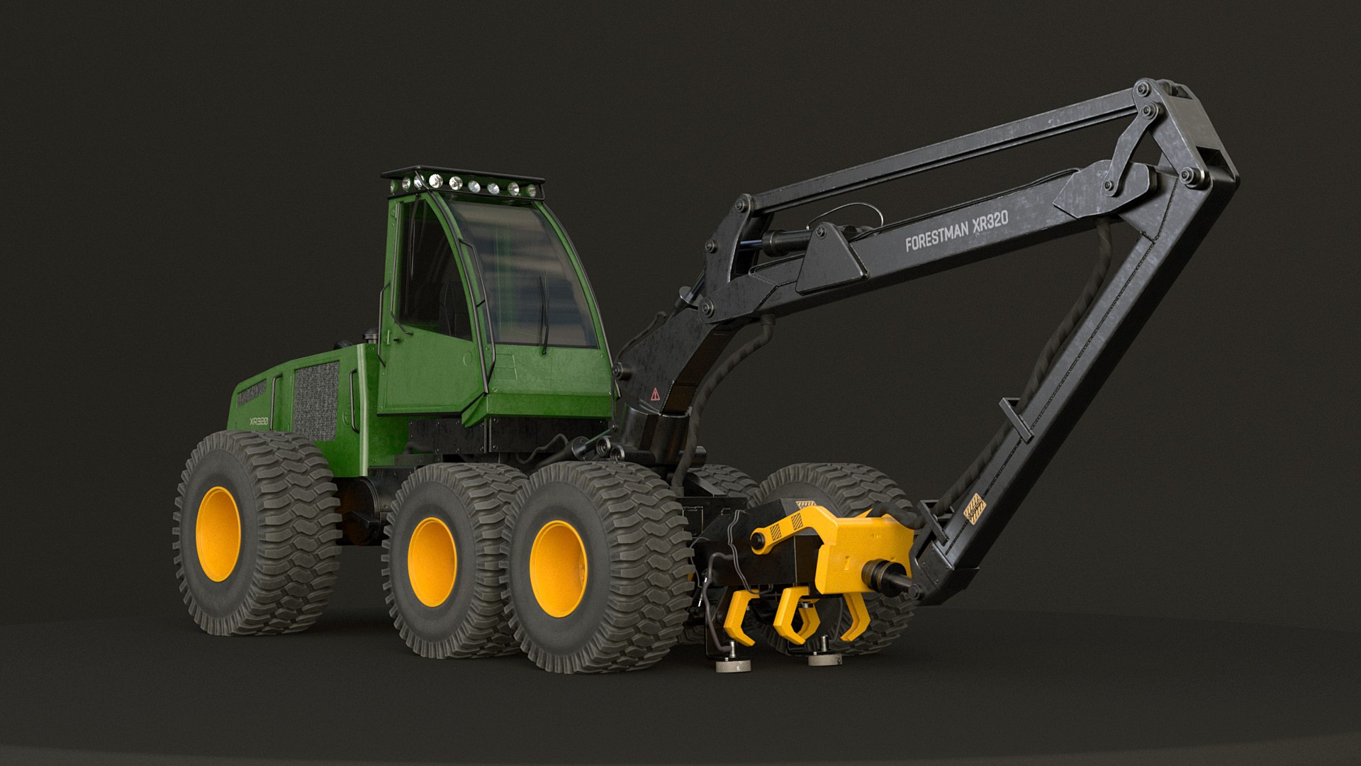 3D Generic Modern Forestry Harvester Model - TurboSquid 2110578