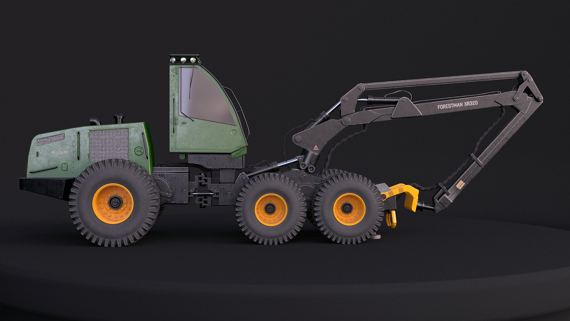 3D Generic Modern Forestry Harvester Model - TurboSquid 2110578