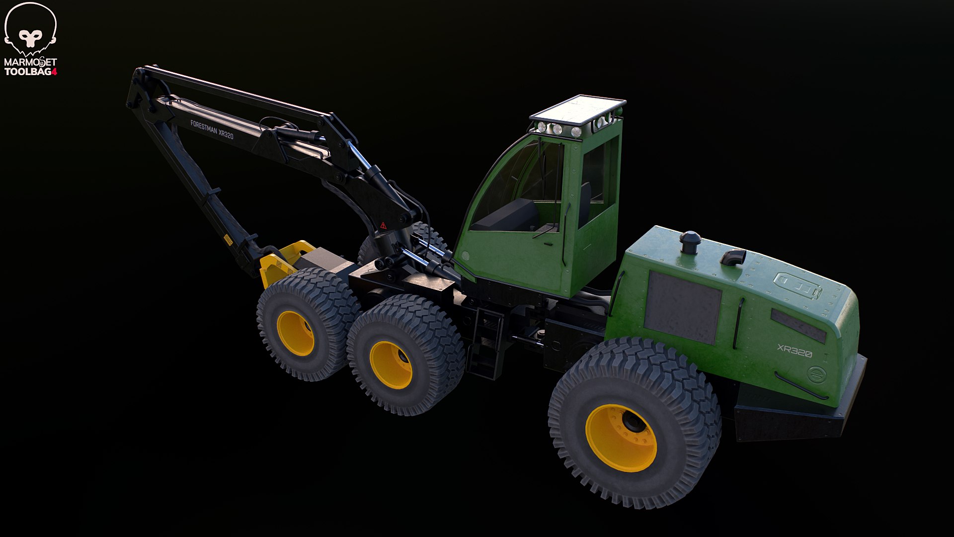 3D Generic Modern Forestry Harvester Model - TurboSquid 2110578