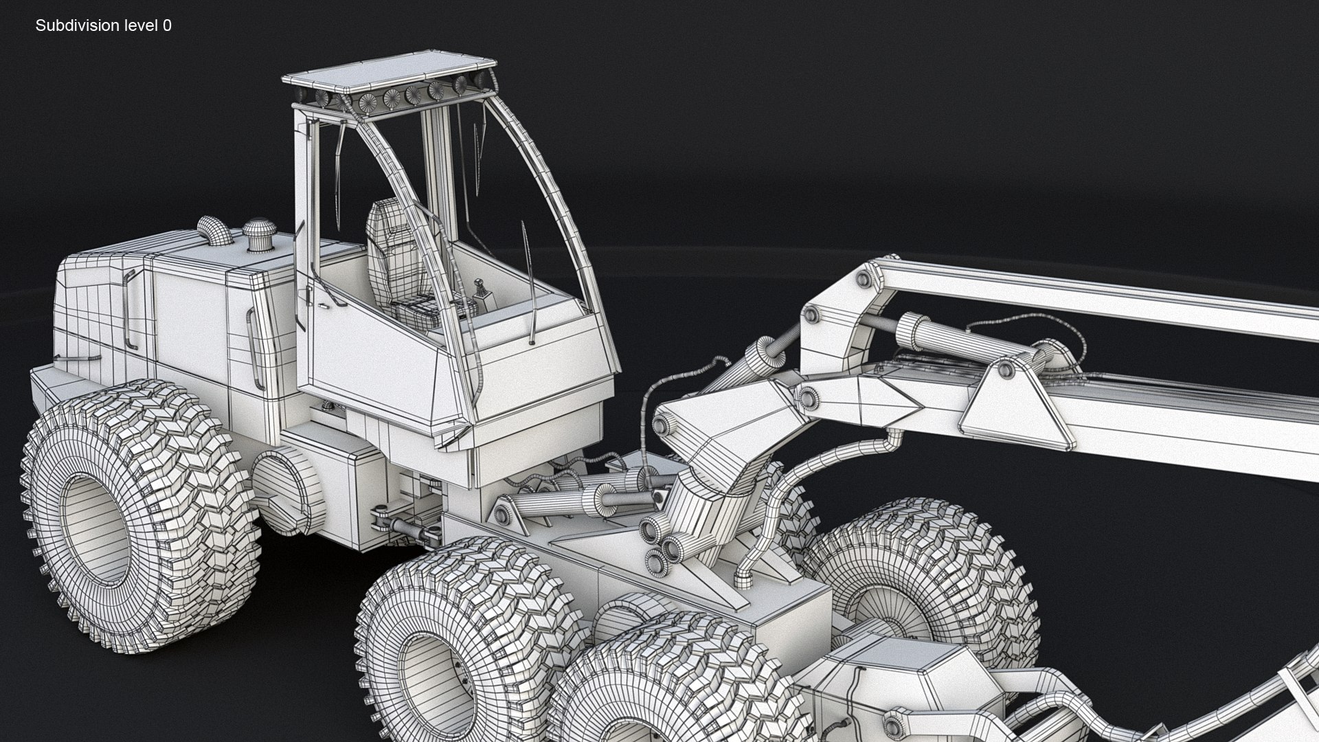 3D Generic Modern Forestry Harvester Model - TurboSquid 2110578
