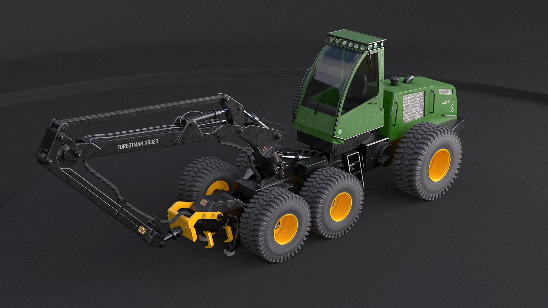 3D Generic Modern Forestry Harvester Model - TurboSquid 2110578