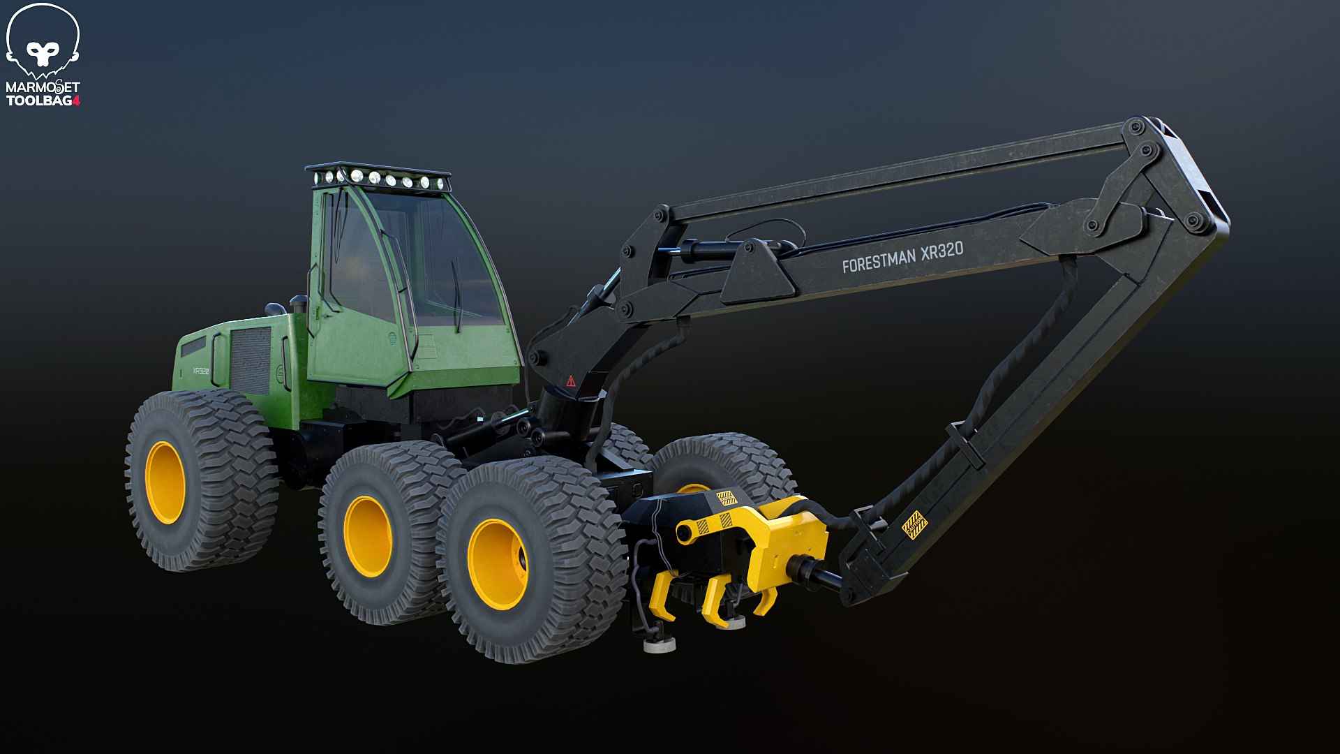 3D Generic Modern Forestry Harvester Model - TurboSquid 2110578