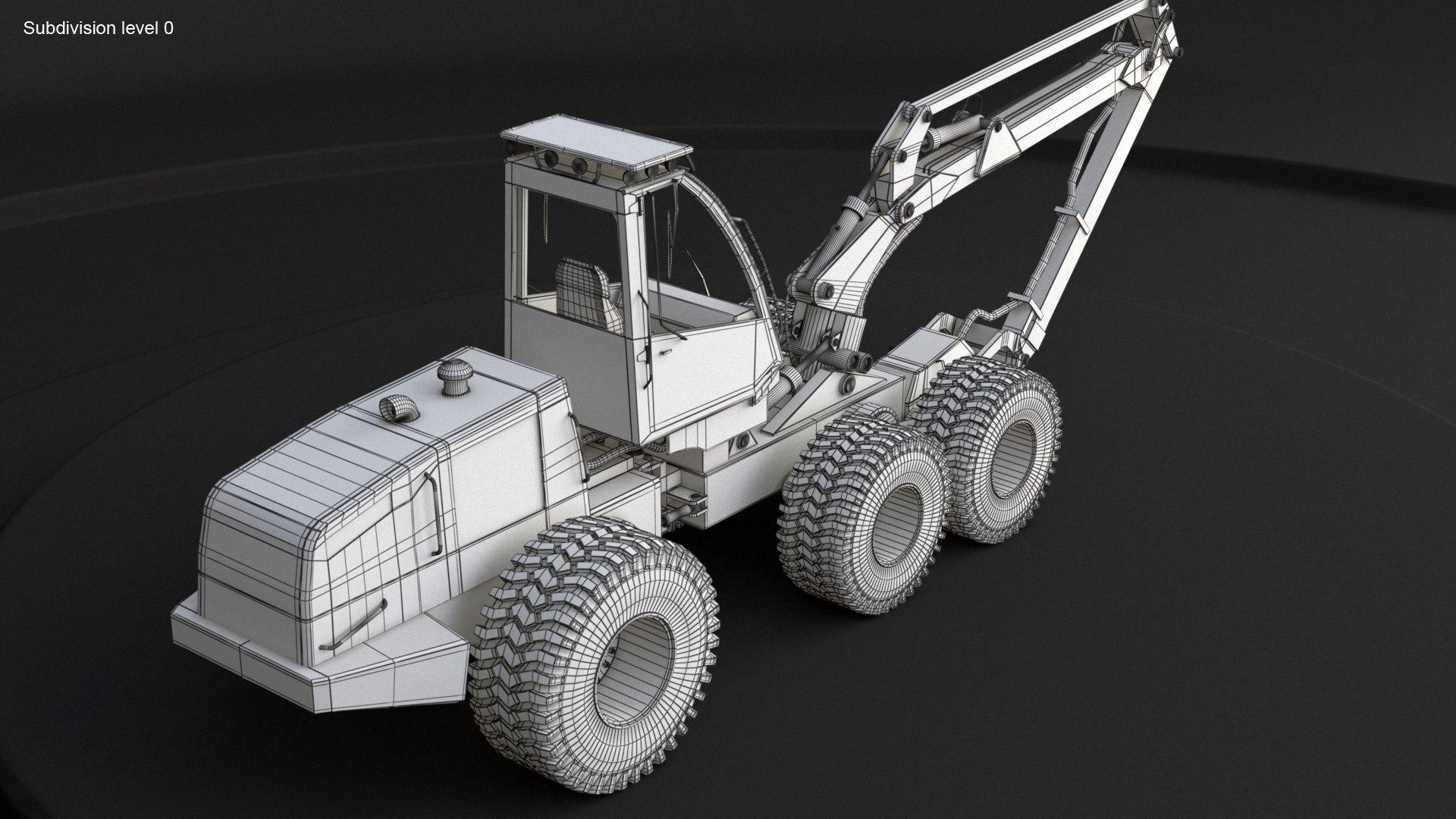 3D Generic Modern Forestry Harvester Model - TurboSquid 2110578