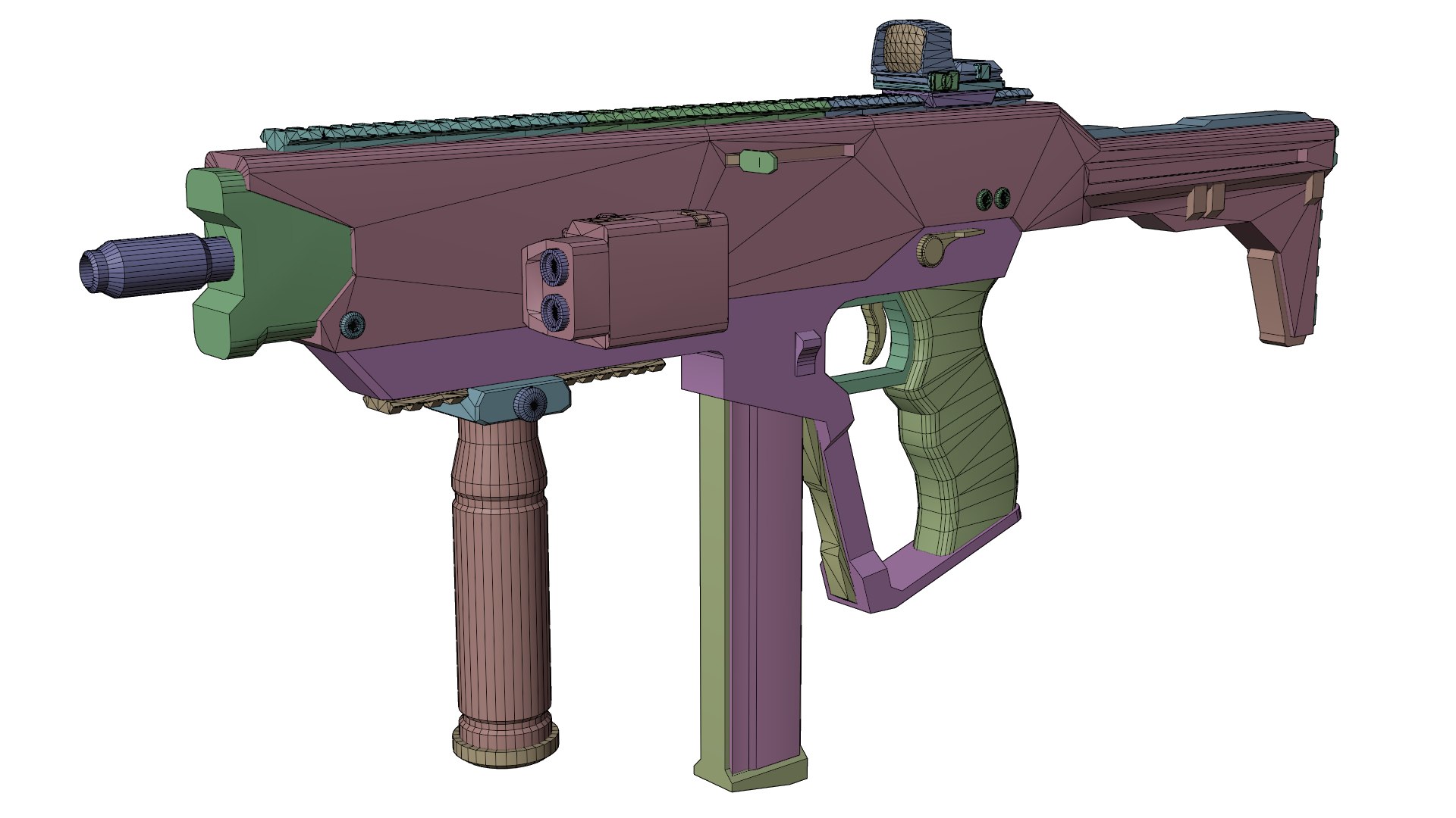 3D Futuristic SMG Compact Sci-Fi Submachine Gun - TurboSquid 2420806