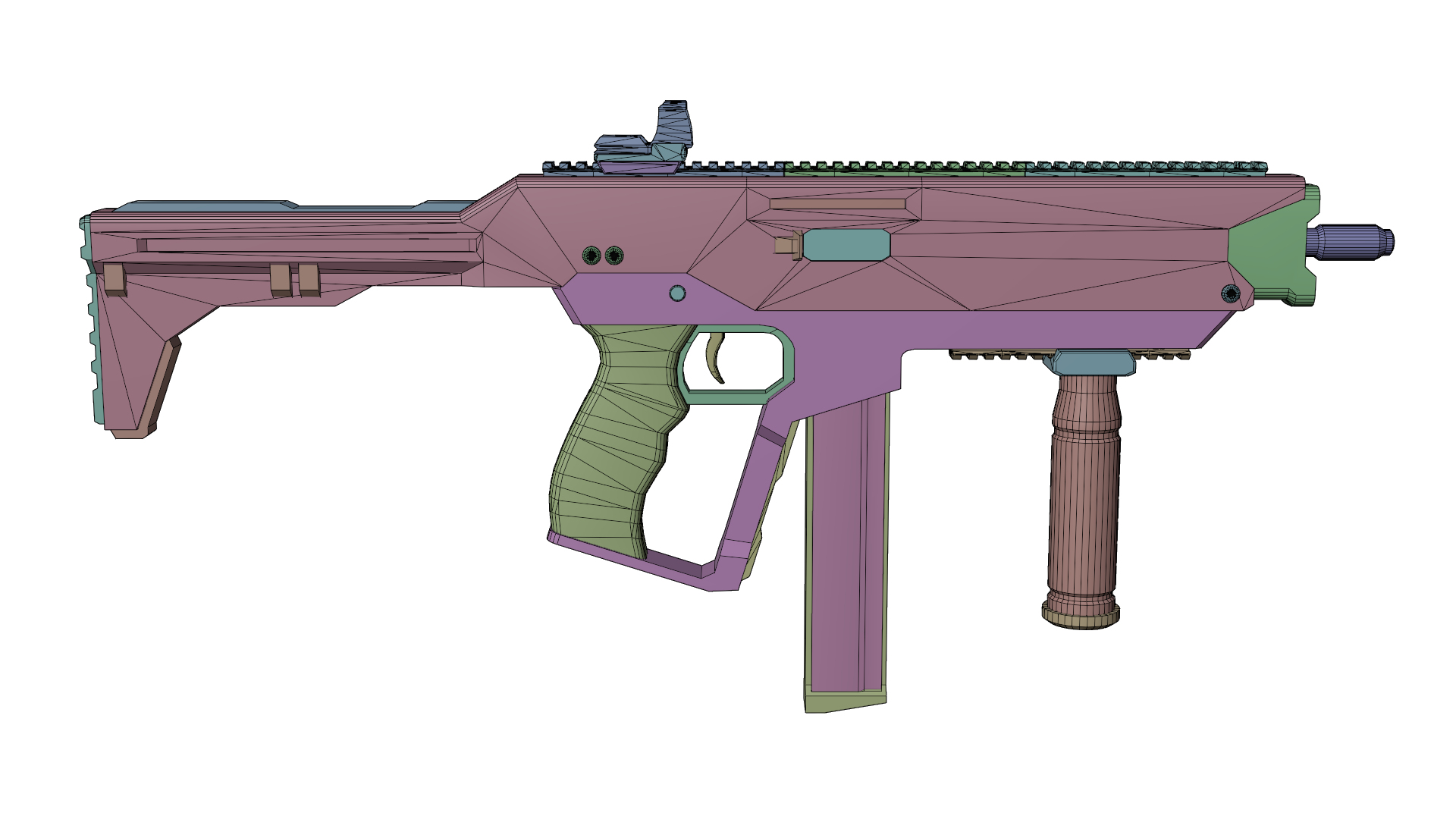 3D Futuristic SMG Compact Sci-Fi Submachine Gun - TurboSquid 2420806
