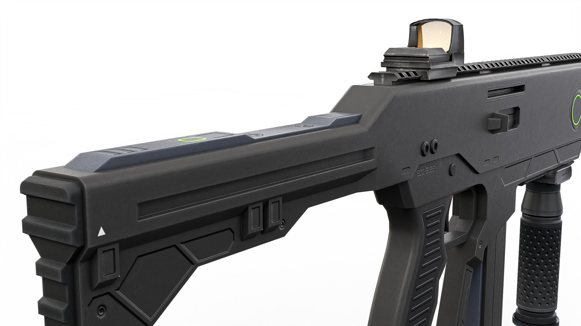 3D Futuristic SMG Compact Sci-Fi Submachine Gun - TurboSquid 2420806