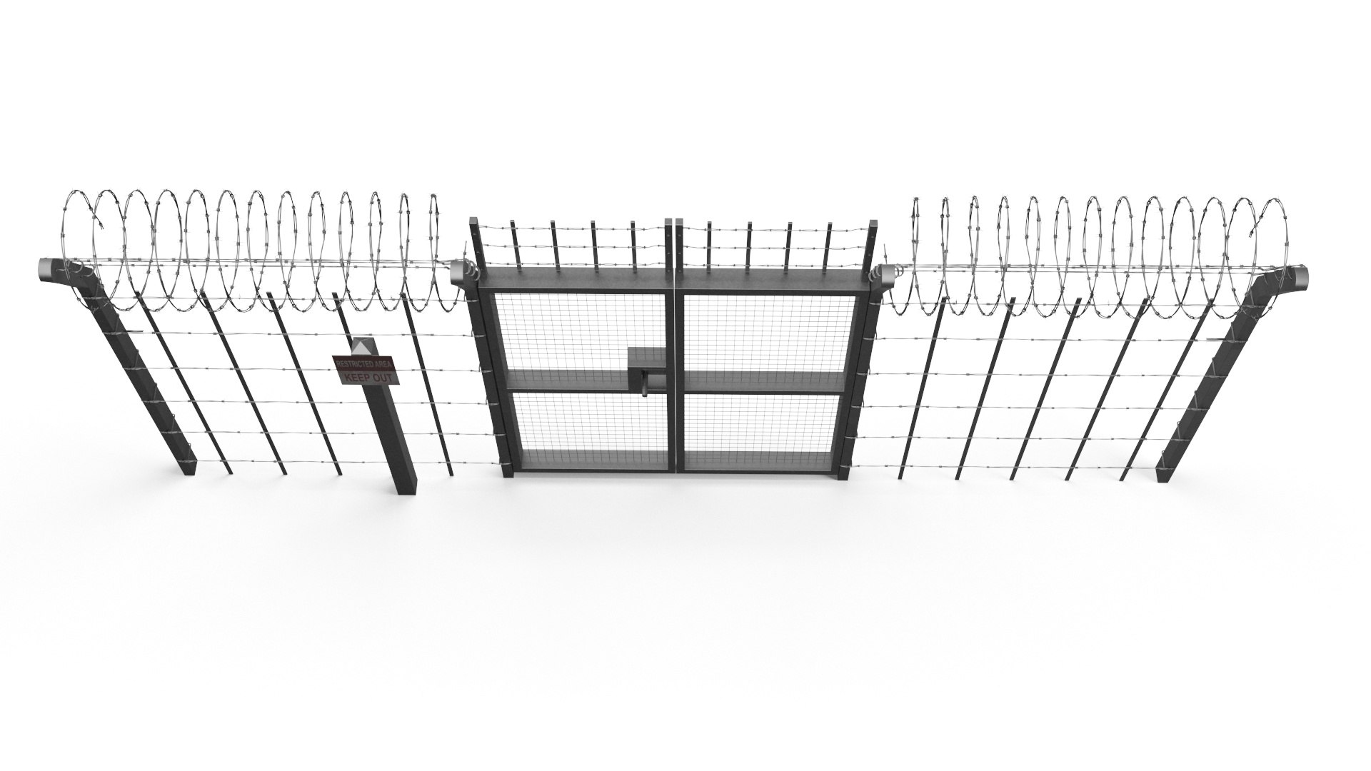3D Barbed Wire Set - TurboSquid 2112673