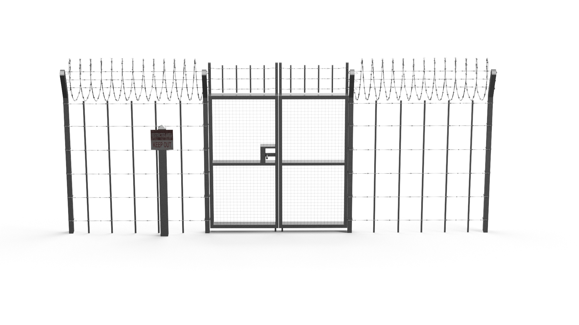 3D Barbed Wire Set - TurboSquid 2112673