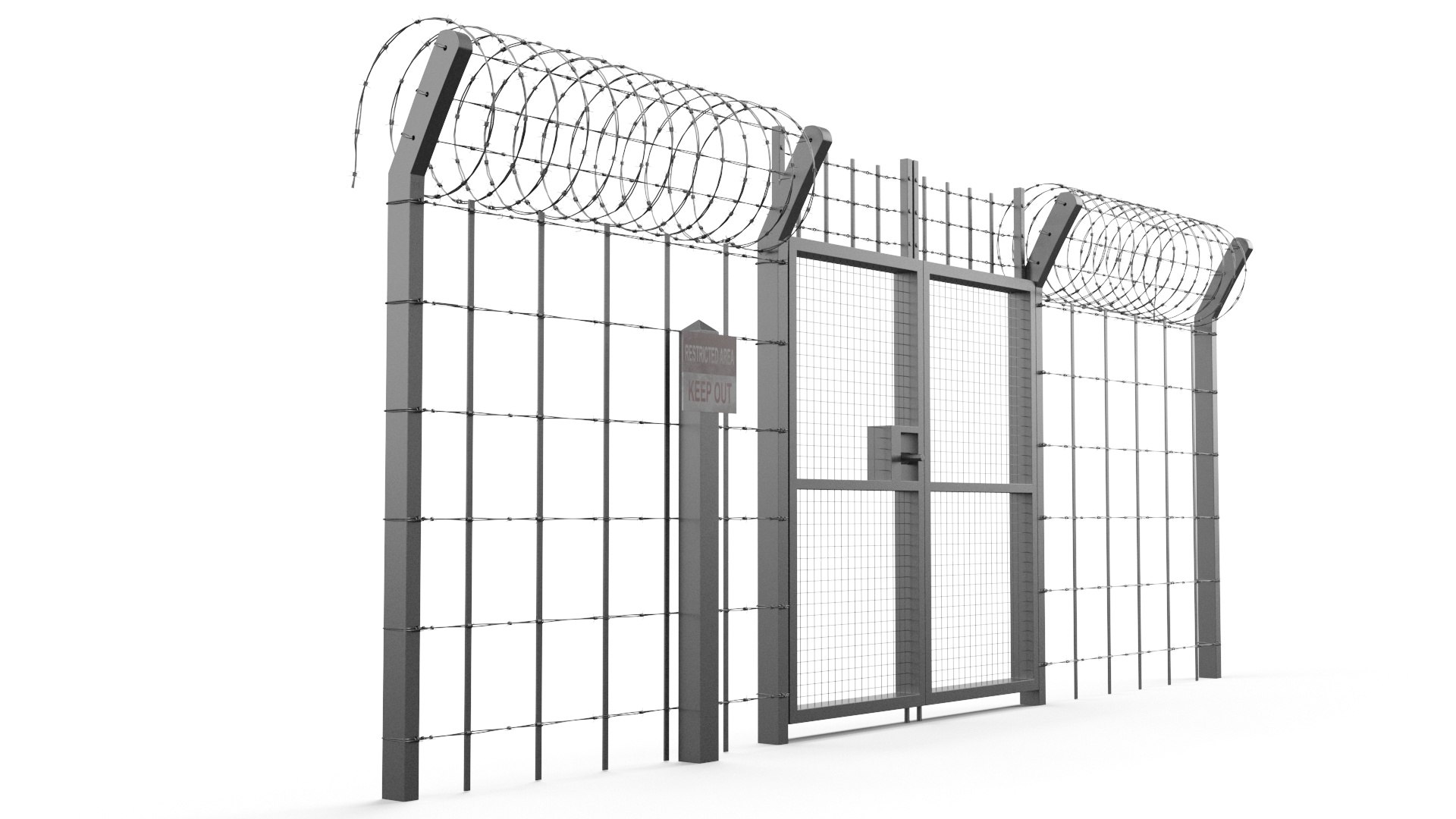 3D Barbed Wire Set - TurboSquid 2112673