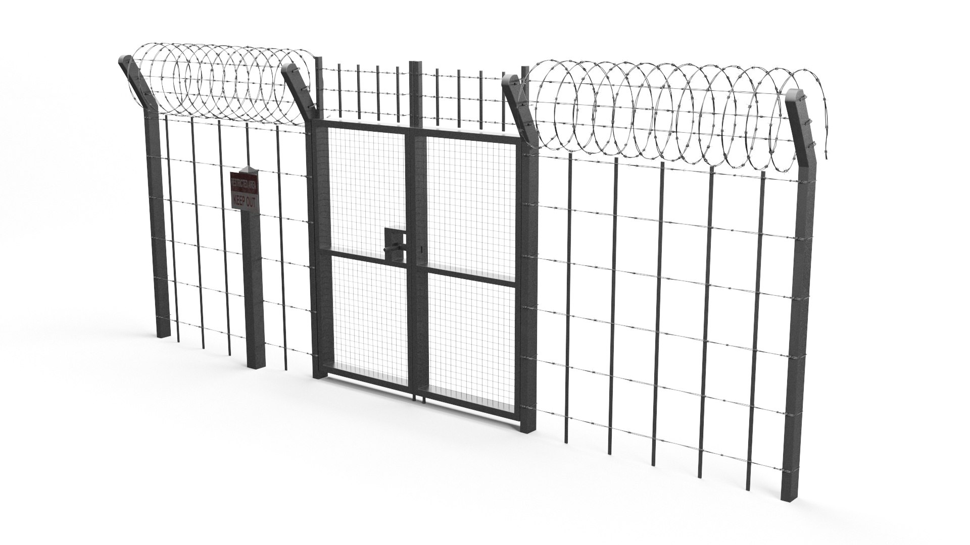 3D Barbed Wire Set - TurboSquid 2112673