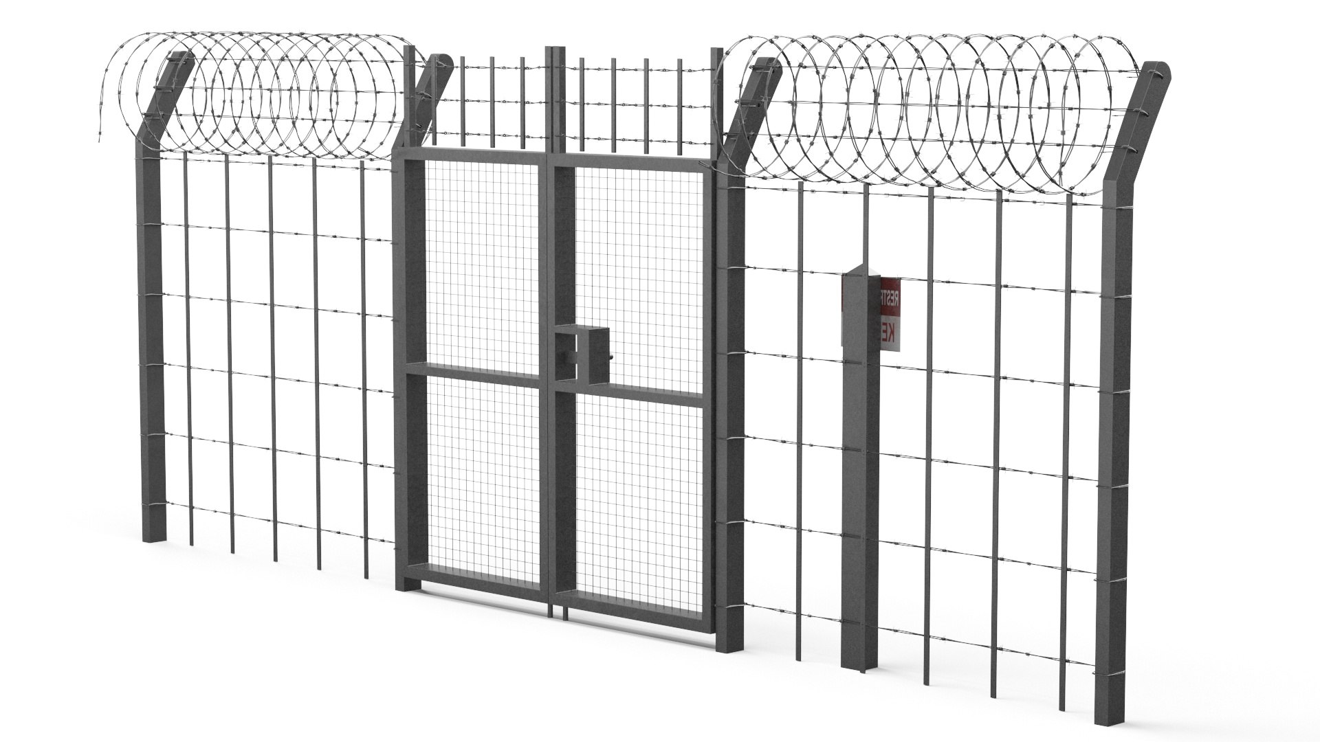 3D Barbed Wire Set - TurboSquid 2112673