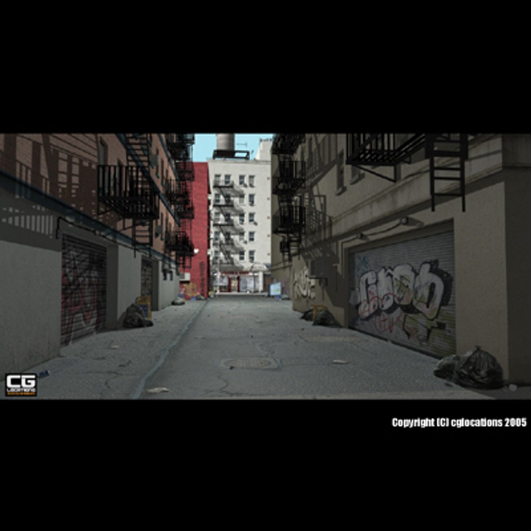 3d Alley Street Model