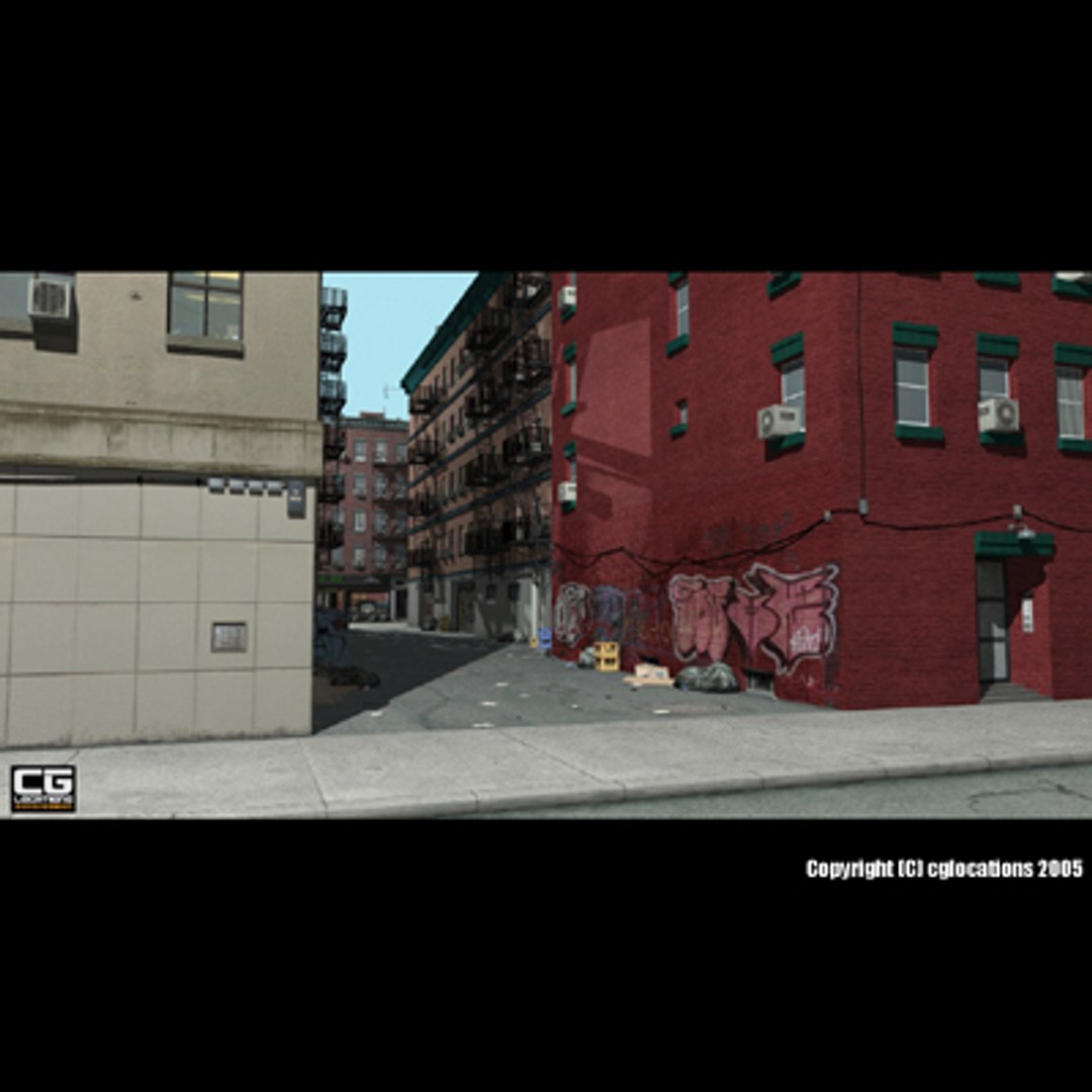 3d Alley Street Model