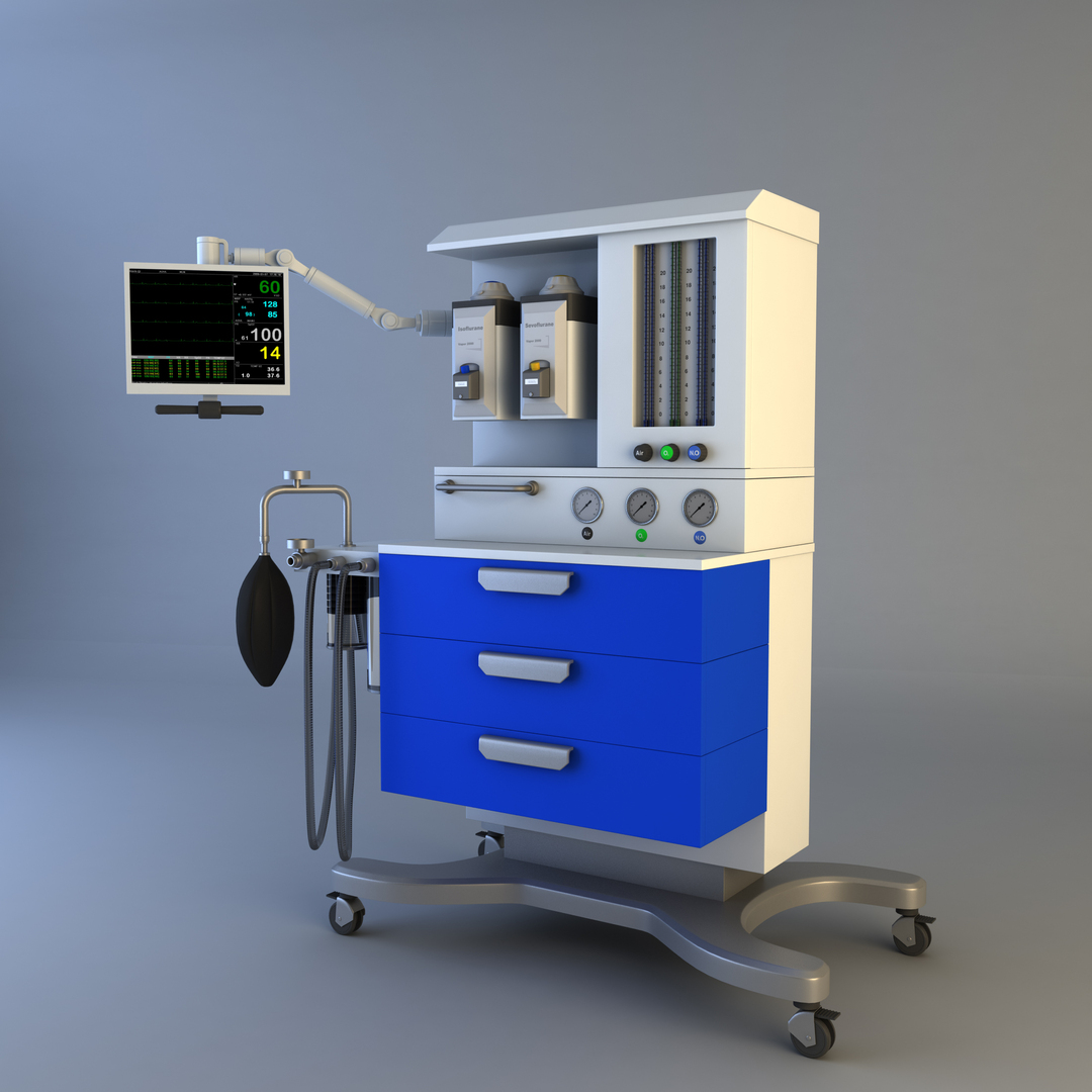 3d model anesthesia machine