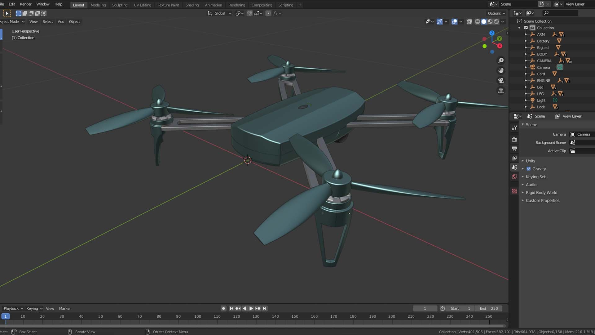 Drone 3d Quadcopter 3D Model - TurboSquid 1908234