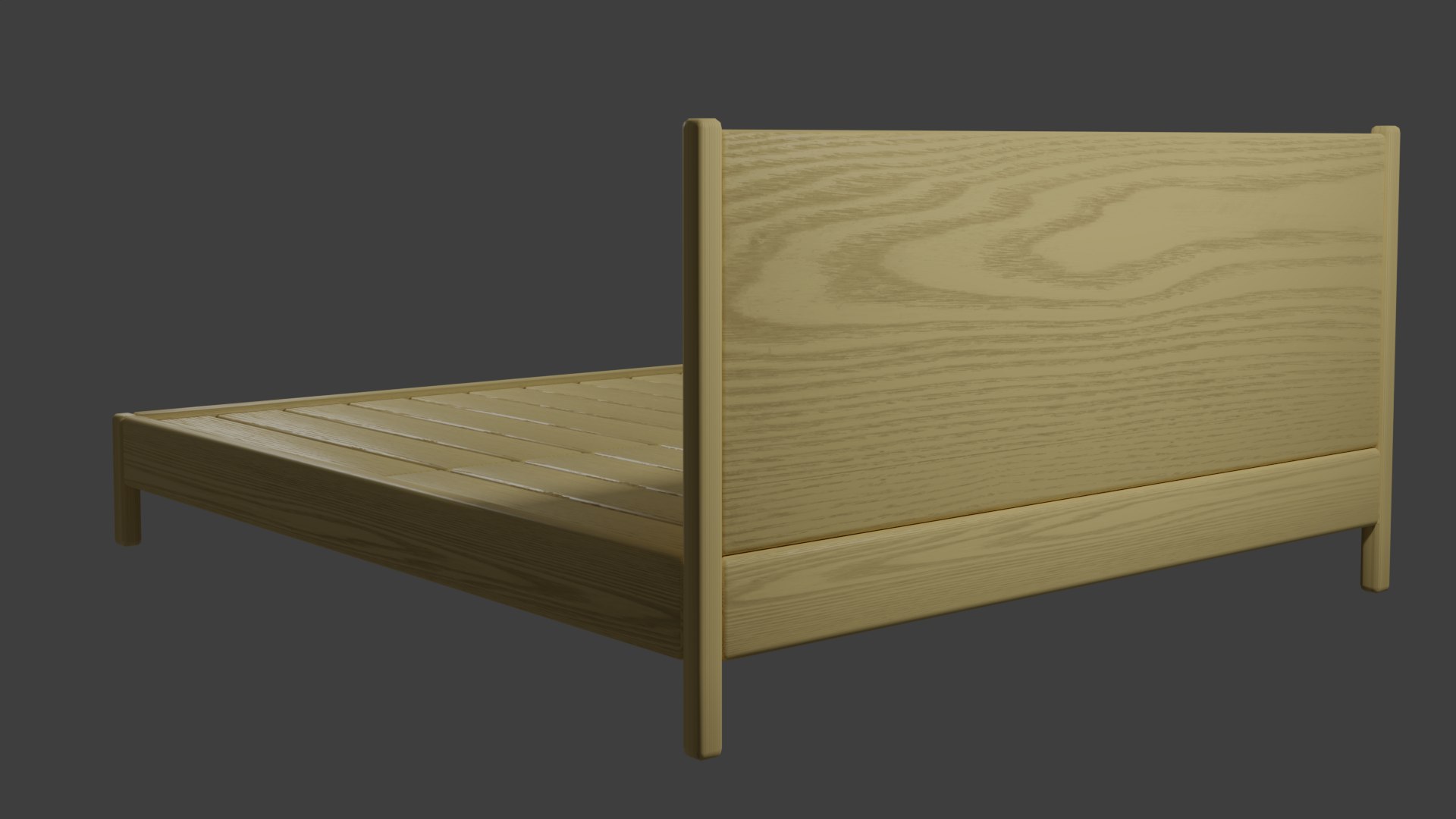 Hinoki Wood Bed Frame 3D Model - TurboSquid 1966029