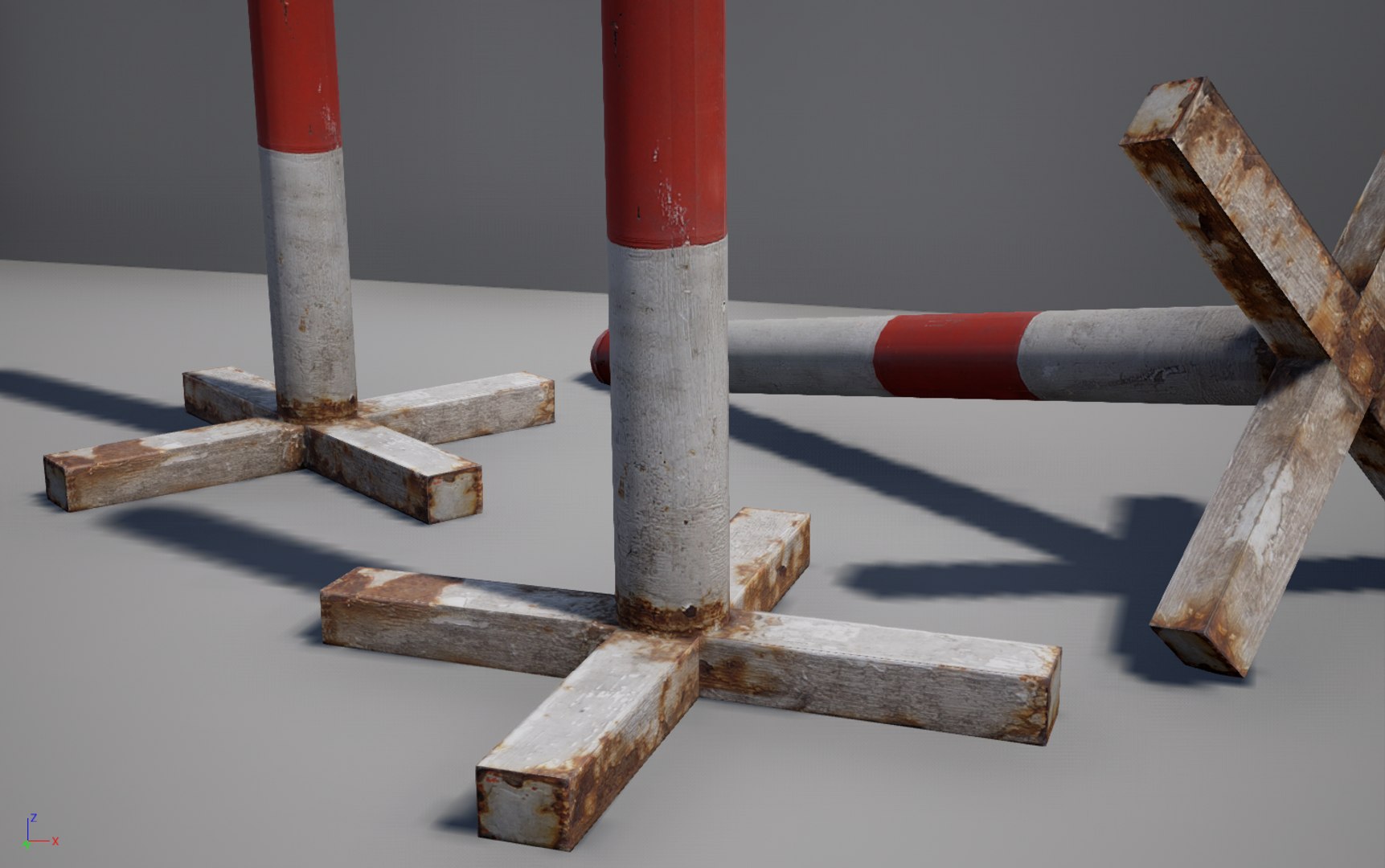 3d Road Metal Post Model