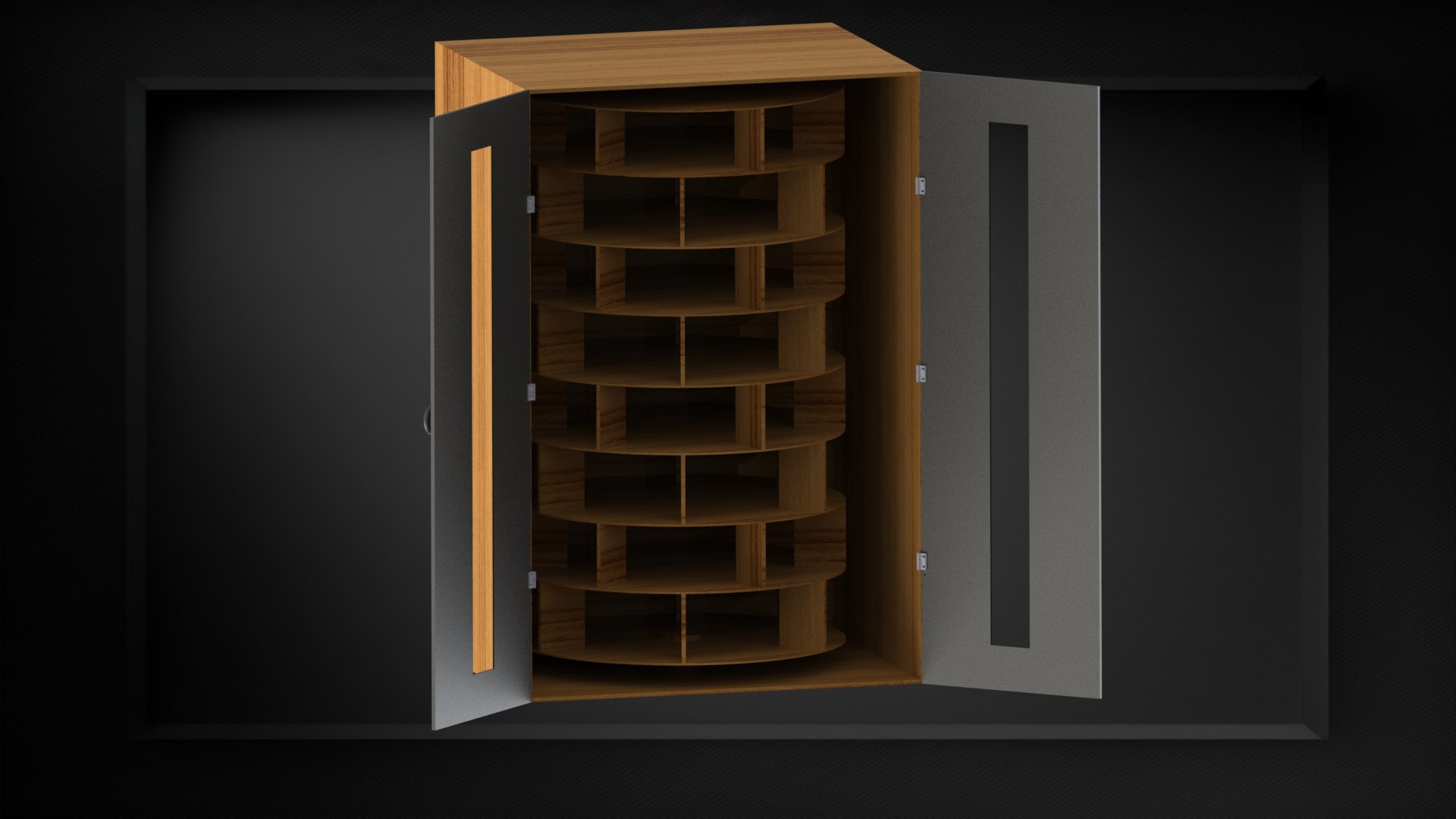 3D Rotating Wooden Shoe Rack - SolidWorks Design Model - TurboSquid 2354948