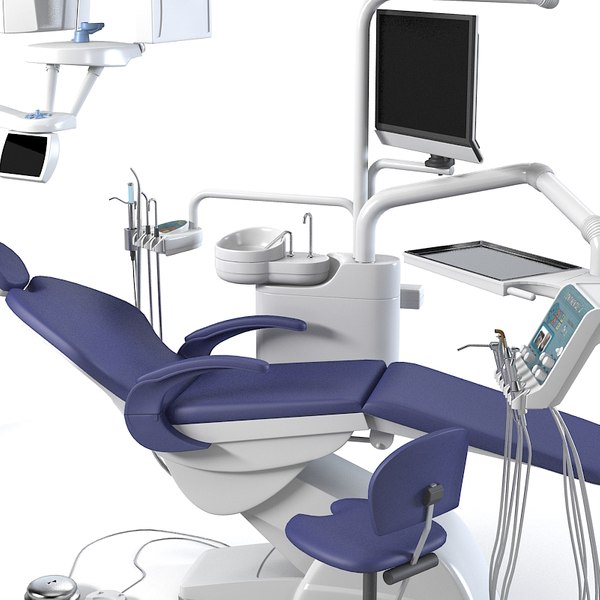 3d planmeca dental equipment set model