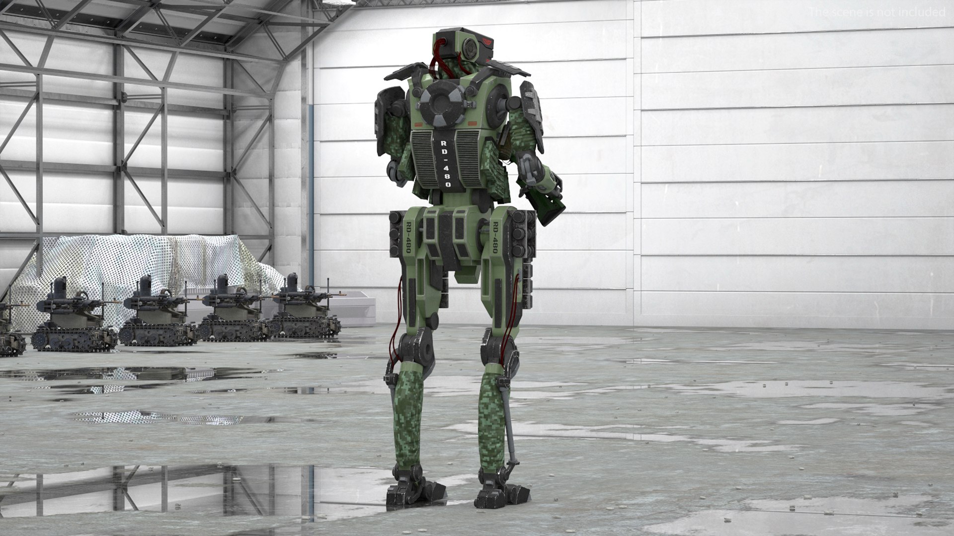 Armored Robot Soldier with Kalashnikov Shotgun MP 155 3D model ...