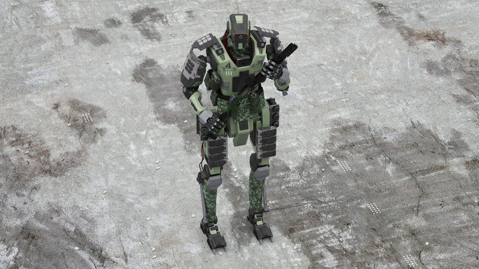 Armored Robot Soldier with Kalashnikov Shotgun MP 155 3D model ...