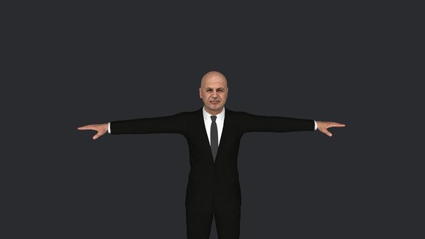 modelo 3d Ashraf Ghani Personaje 3D hiperrealista de cuerpo completo y ...