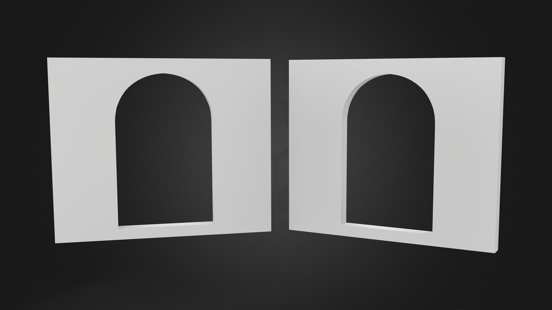 3D Arched Window Cutout Wall - TurboSquid 1812459