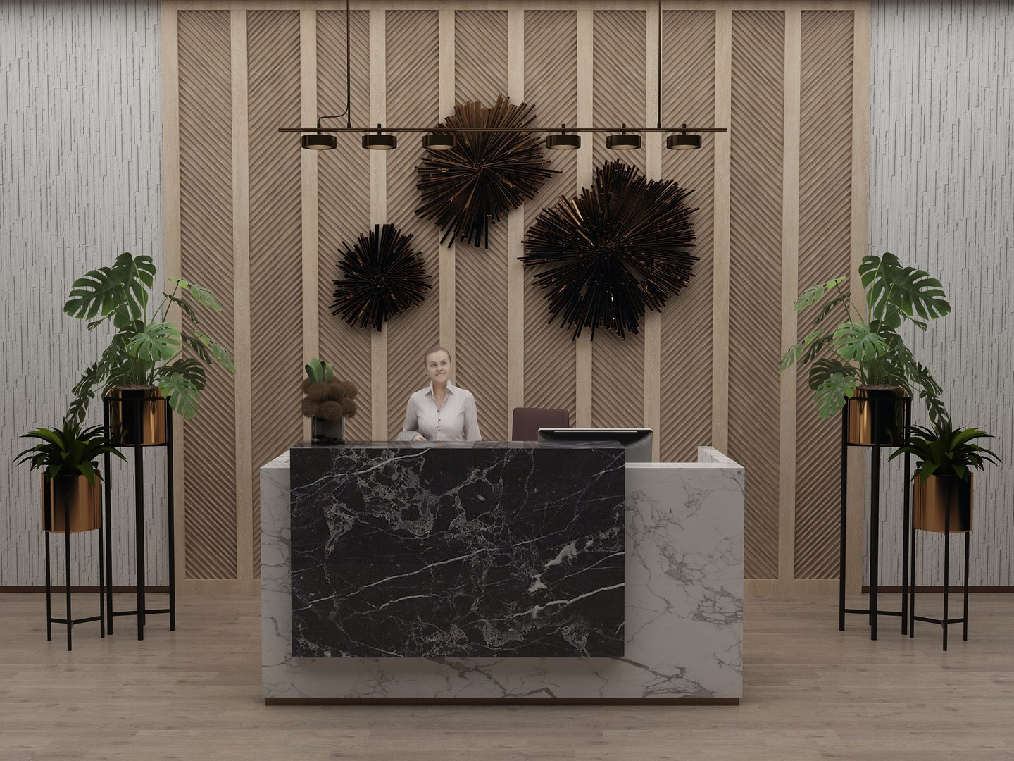 modelo 3d Reception Desk - 039 - TurboSquid 1993842