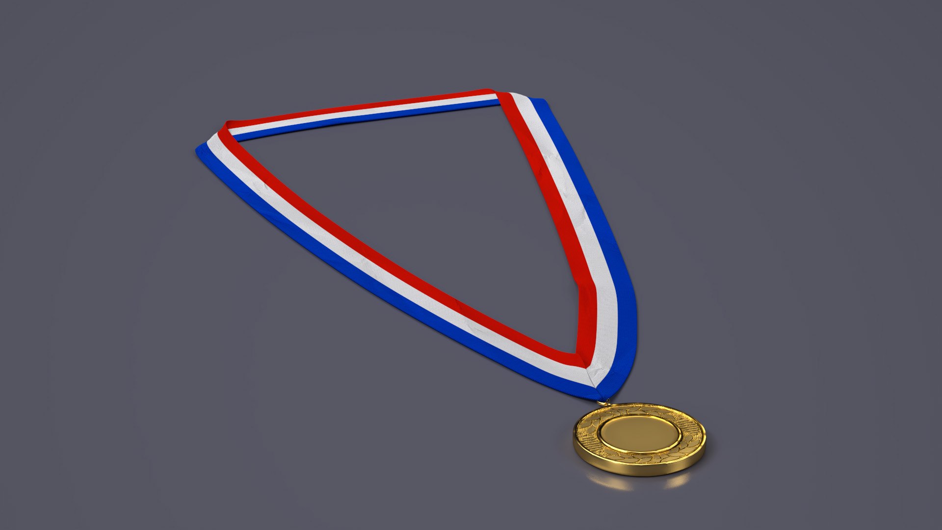 Golden Award Medal With Ribbon 3D - TurboSquid 2212783