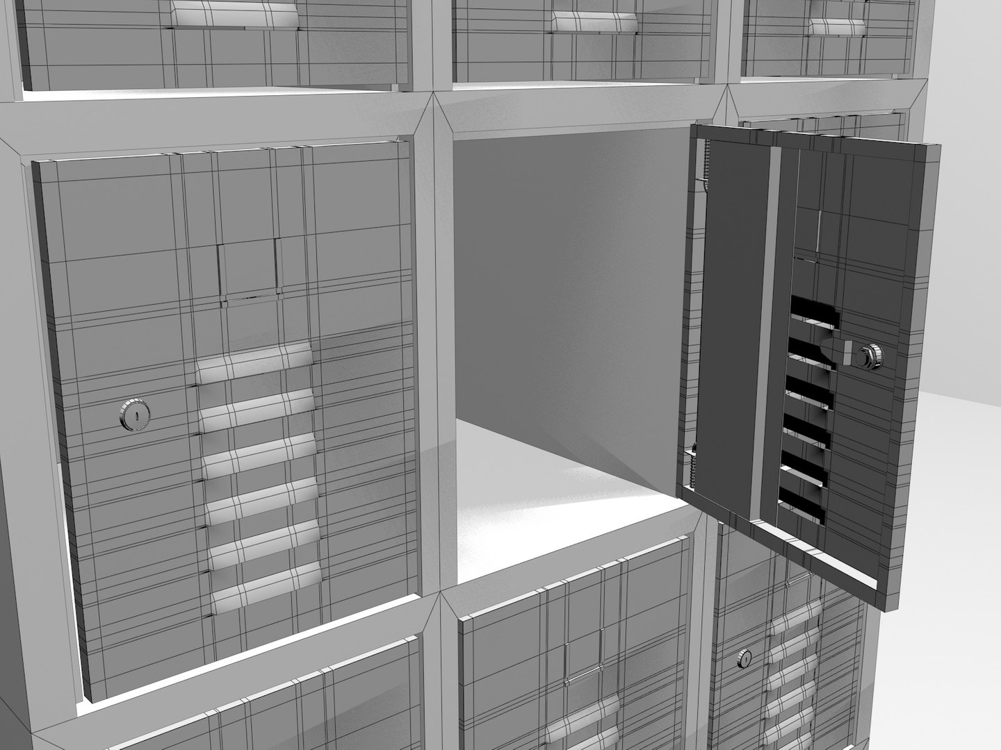 3d Model Steel Locker