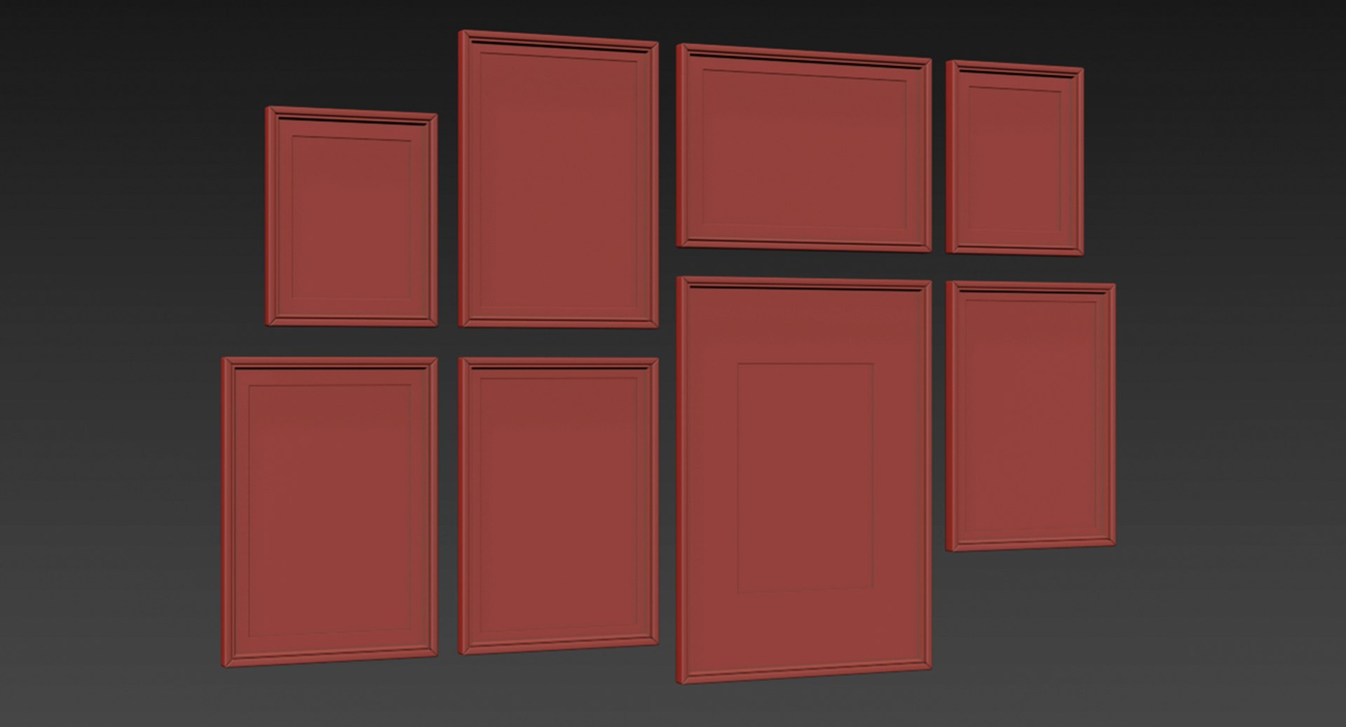 3D Picture Frames Set-489 Model - TurboSquid 2184622