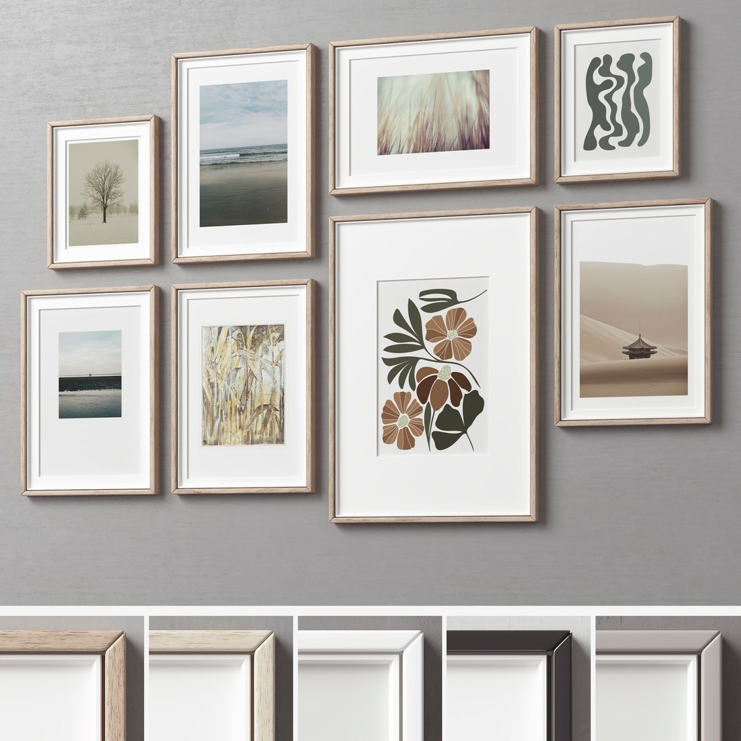 3D Picture Frames Set-489 Model - TurboSquid 2184622